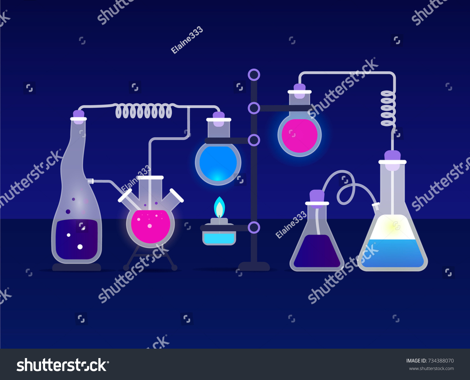 Chemistry Lab Concept Stock Vector (Royalty Free) 734388070