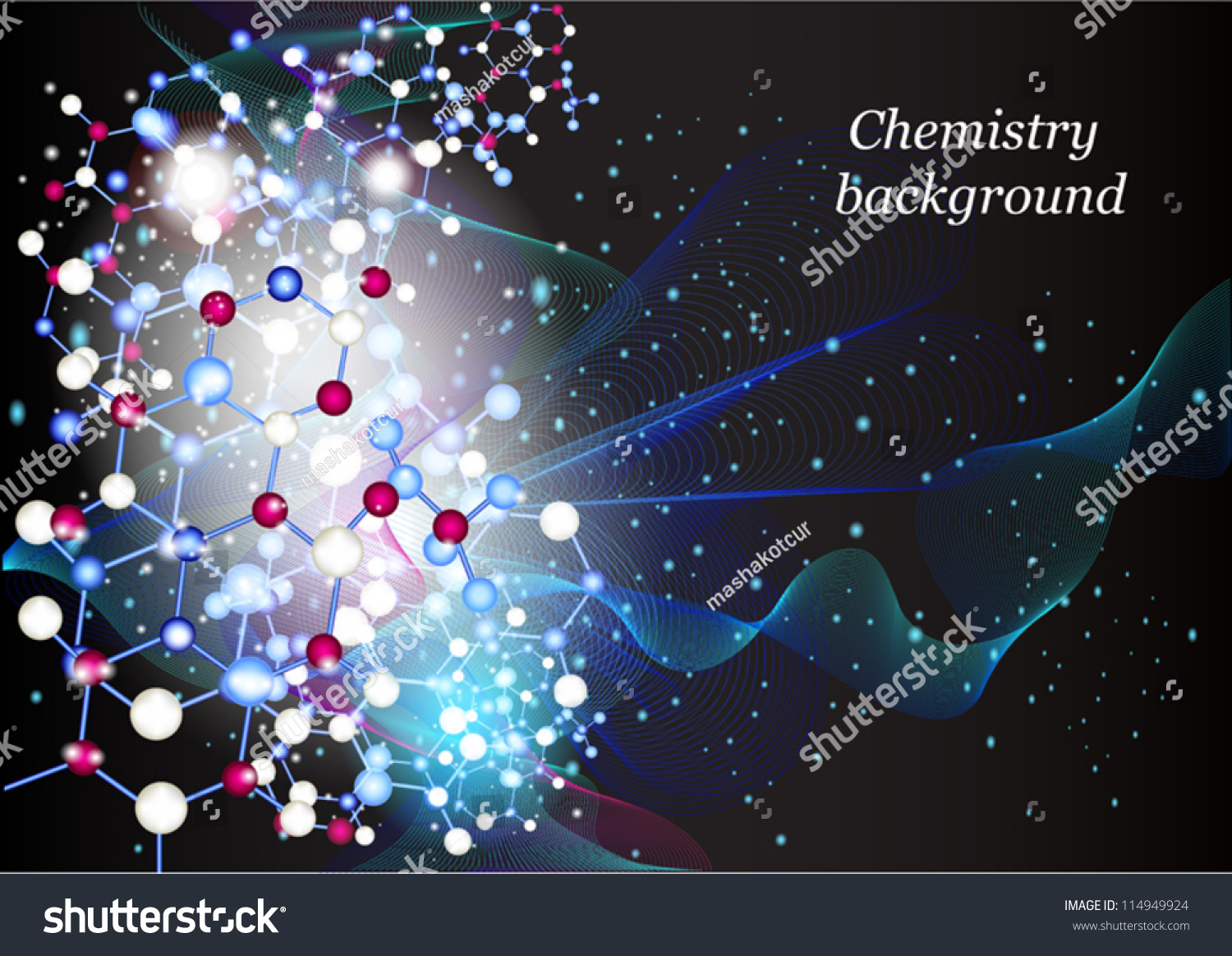 Chemistry Vector Background For Your Design. - 114949924 : Shutterstock