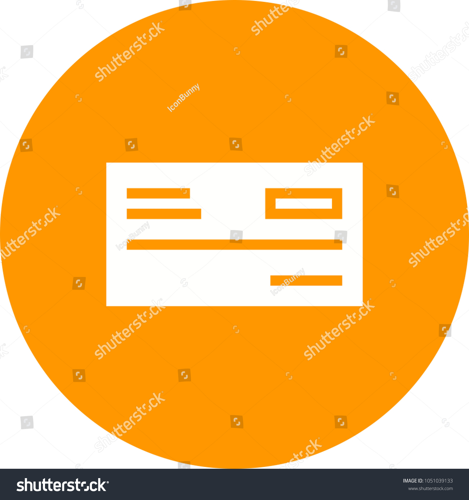 Cheque Book Icon: vector de stock (libre de regalías) 1051039133