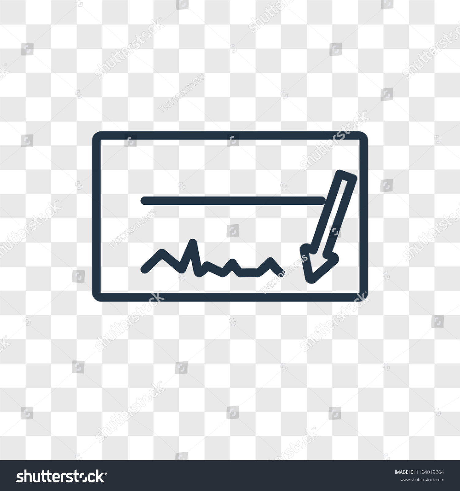 Cheque Vector Icon Isolated On Transparent Stock Vector (Royalty Free ...