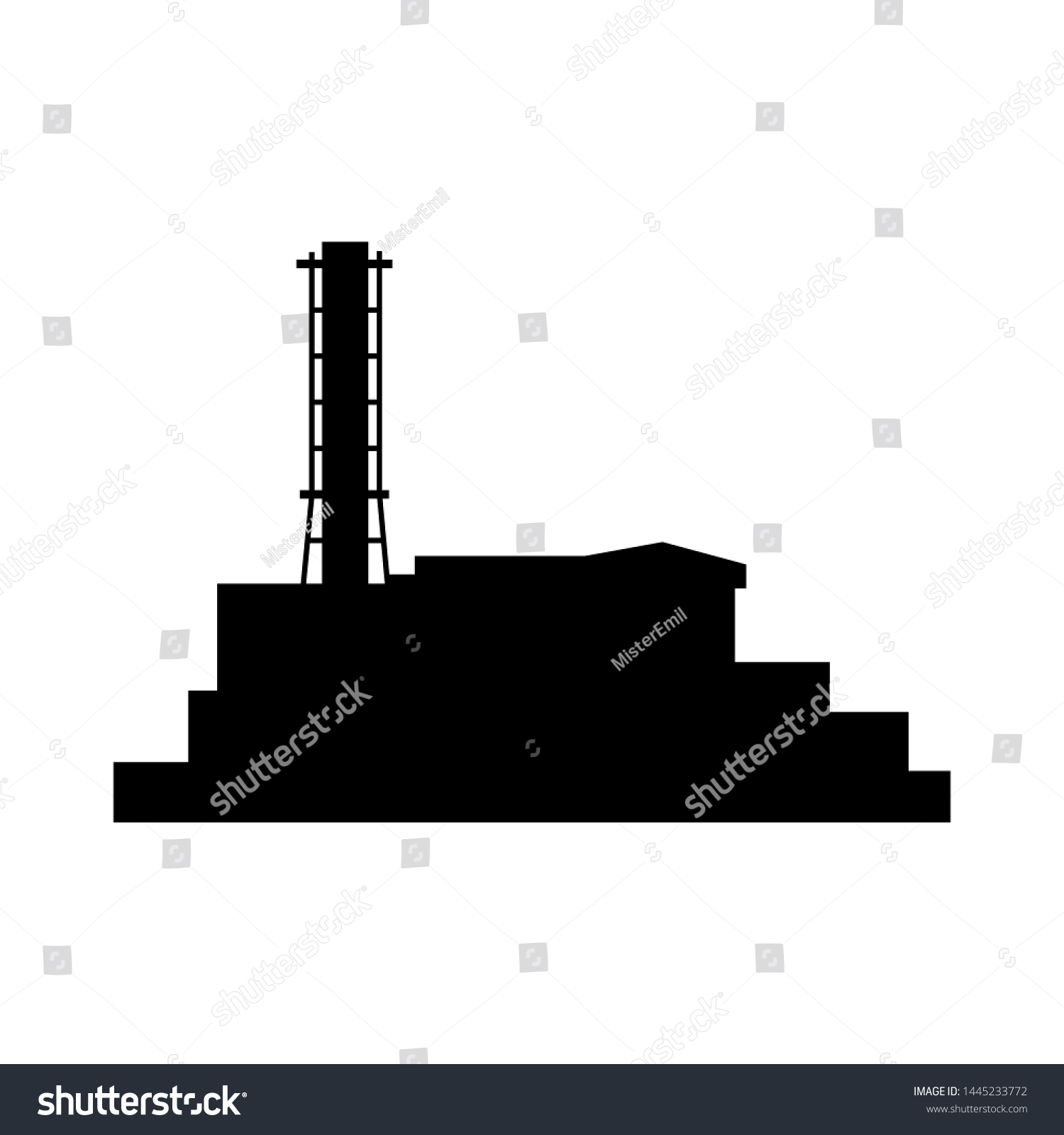 Chernobyl Icon Silhouette Vector Esp10 Stock Vector (Royalty Free ...