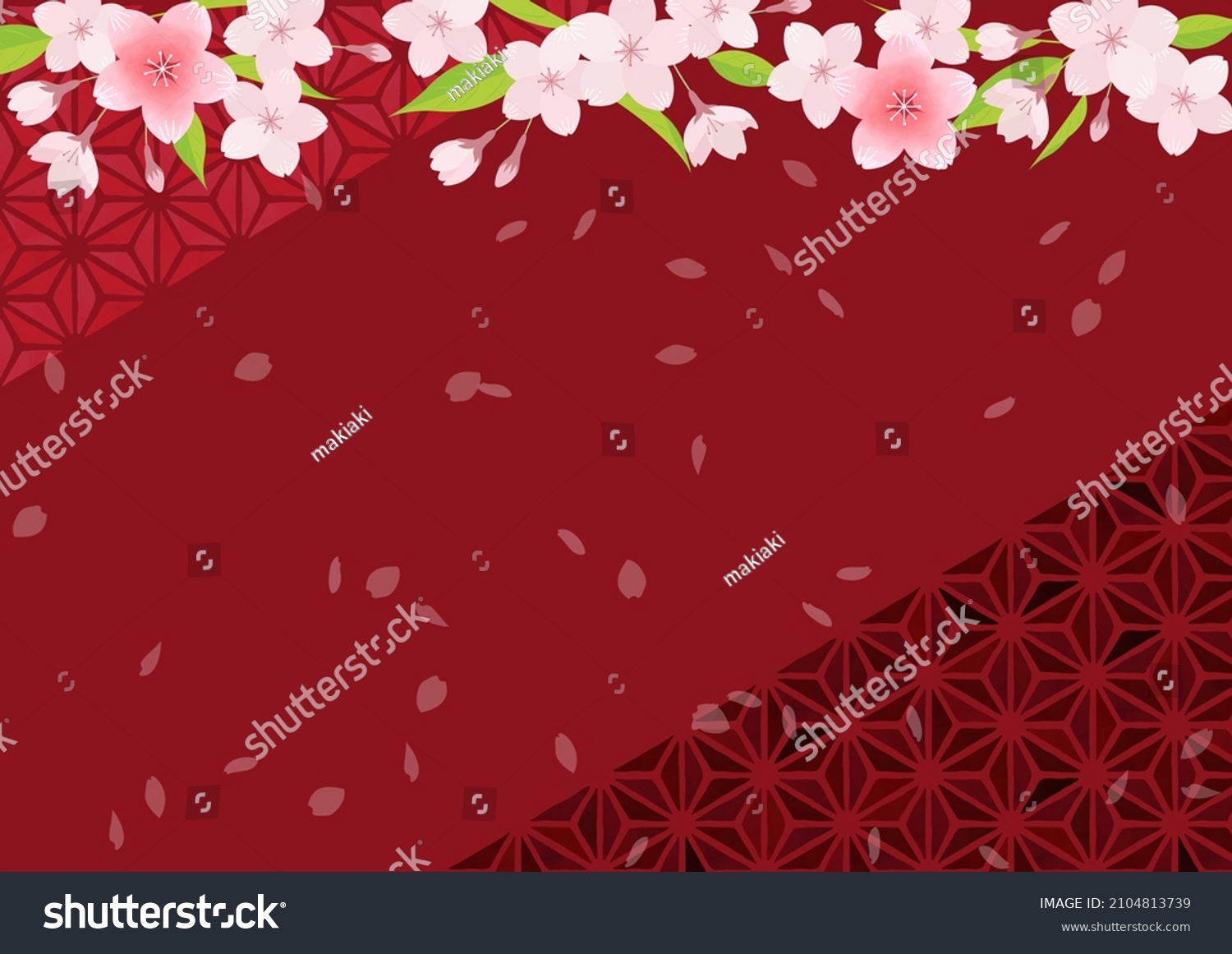 Cherry Blossom Background Illustration Vector Stock Vector (Royalty ...