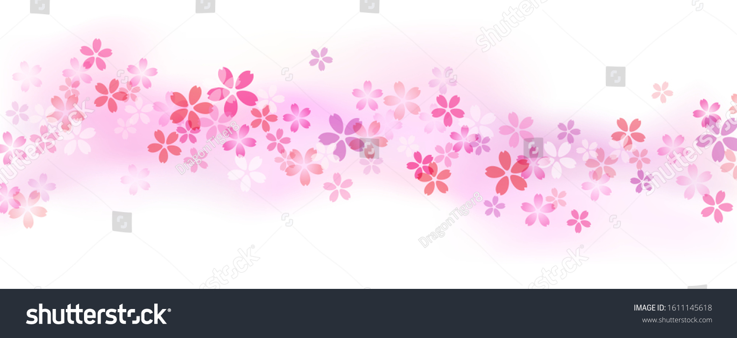 Cherry Blossom Pink Gradient Background Material Stock Vector (Royalty ...