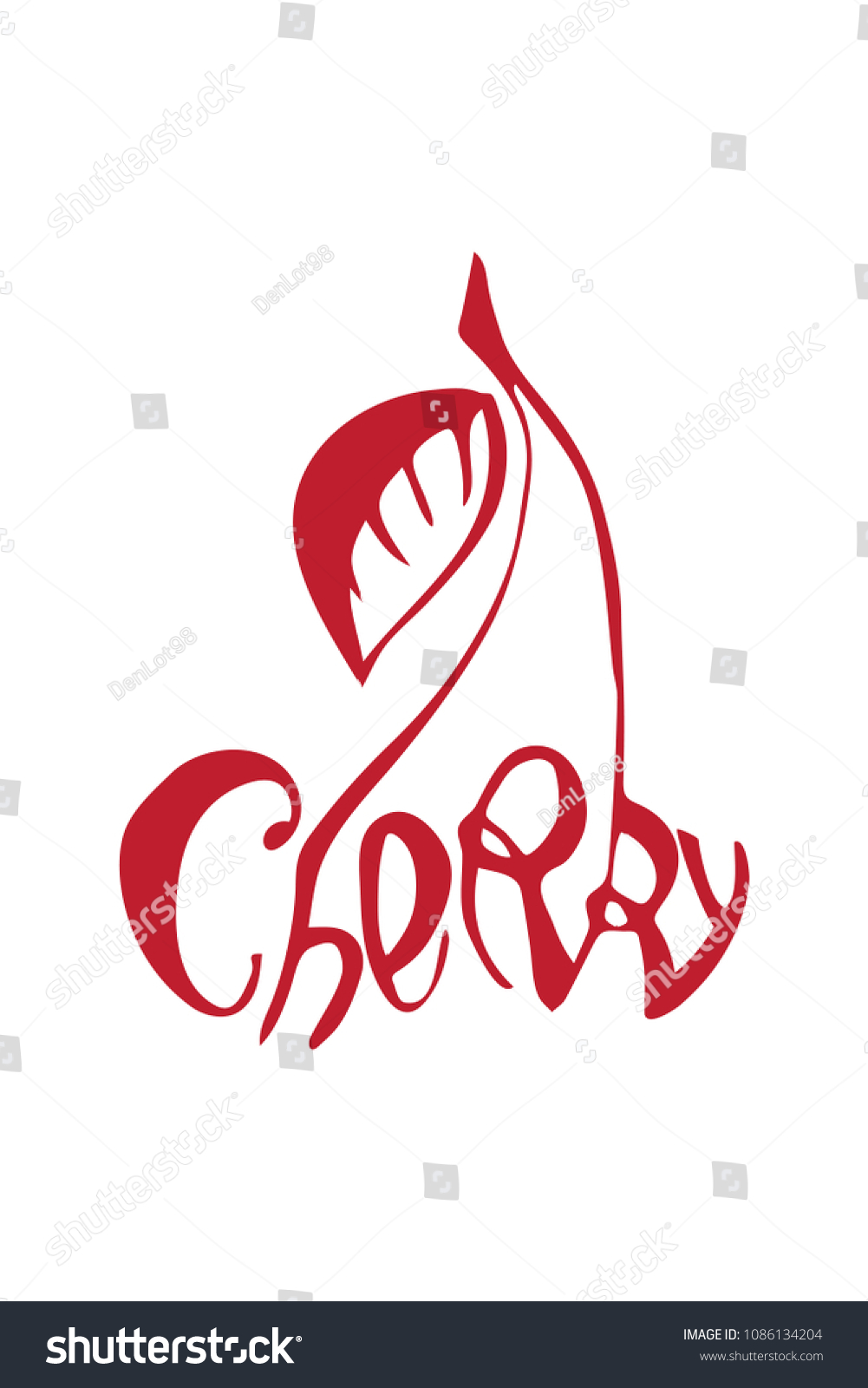 Cherry Emblem Logo Design Icon Stock Vector (Royalty Free) 1086134204 ...