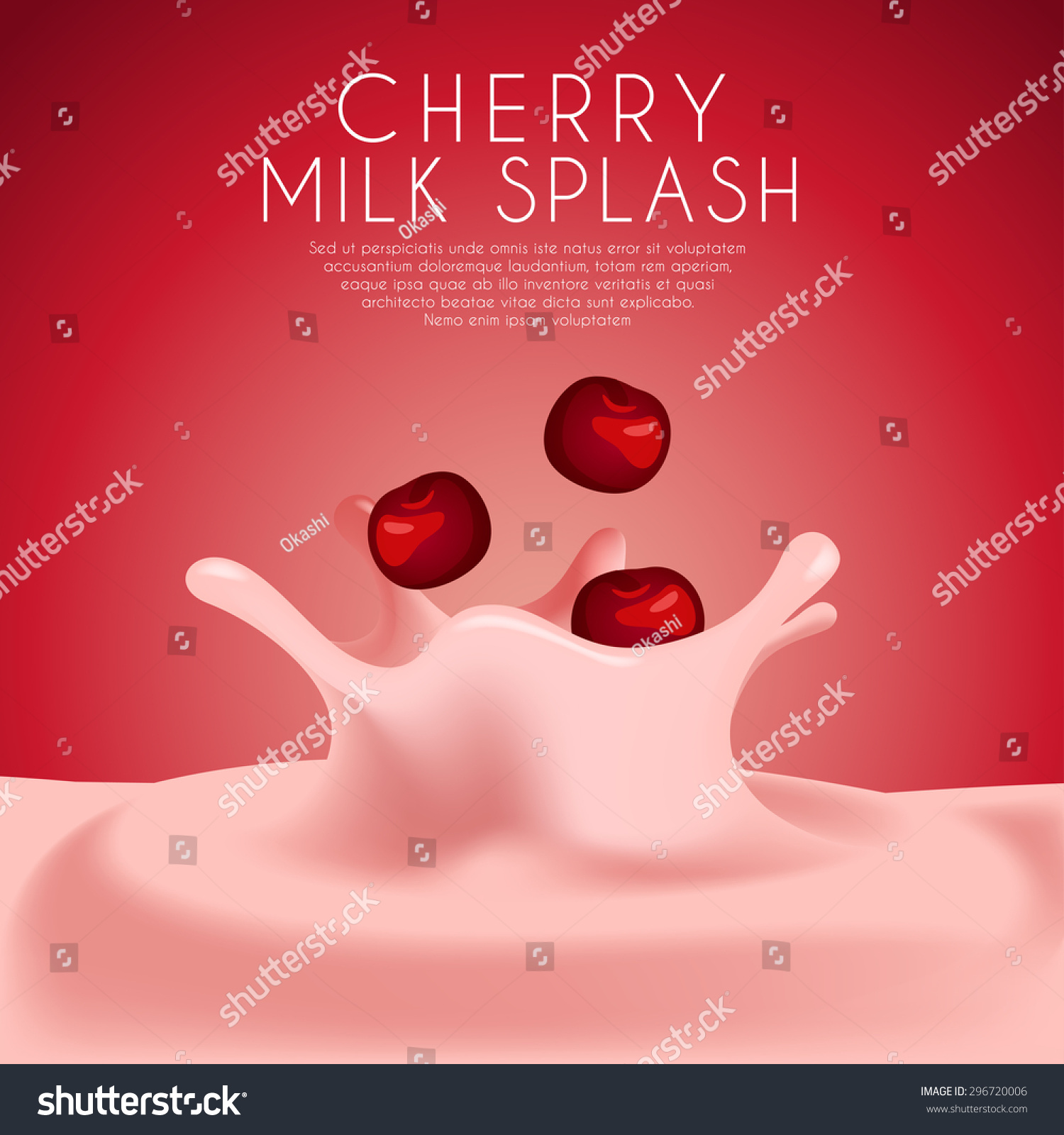 Cherry Flavored Milk Label Template Vector Stock Vector (Royalty Free ...