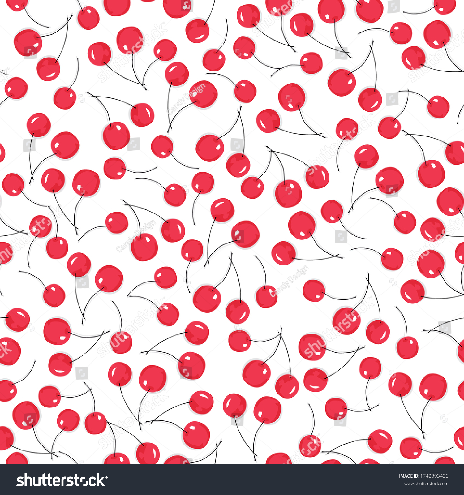 Cherry Red Spots Texture Cute Stock Vector (Royalty Free) 1742393426 ...