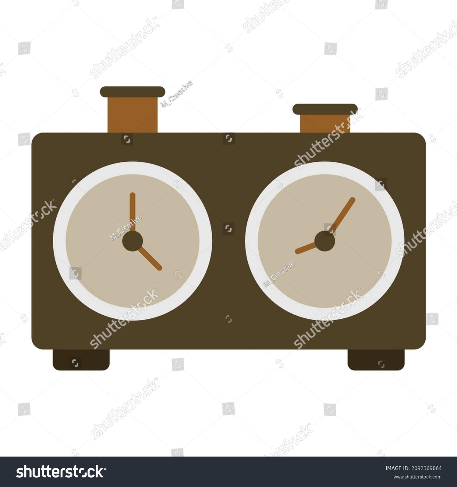 Chess Clock Flat Clipart Vector Illustration Stock Vector (Royalty Free ...
