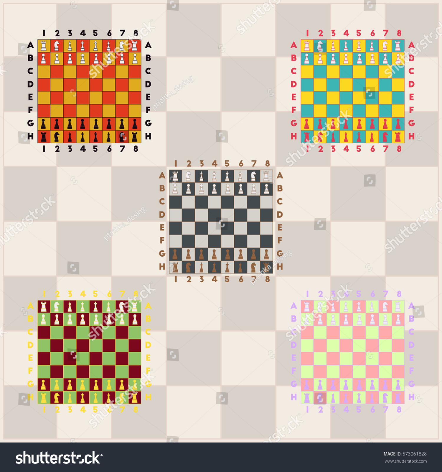 Chess Game Start Collection Stock Vector (Royalty Free) 573061828 ...