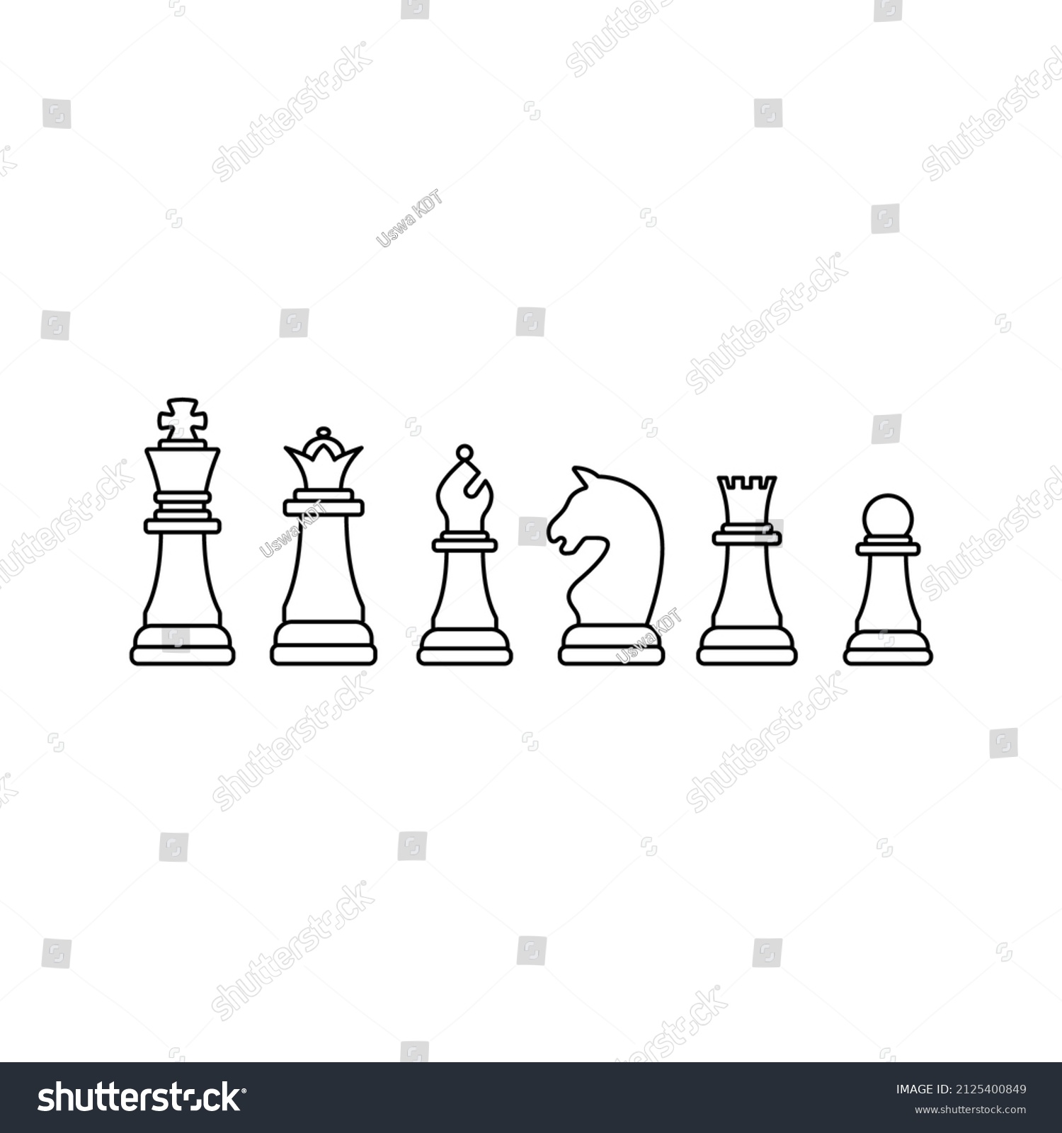 Chess Icon Strategy Checkmate Vector Illustration Stock Vector (Royalty ...