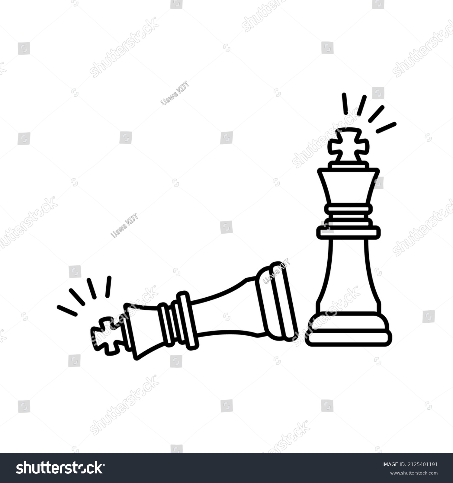 Chess Icon Strategy Checkmate Vector Illustration Stock Vector (Royalty ...