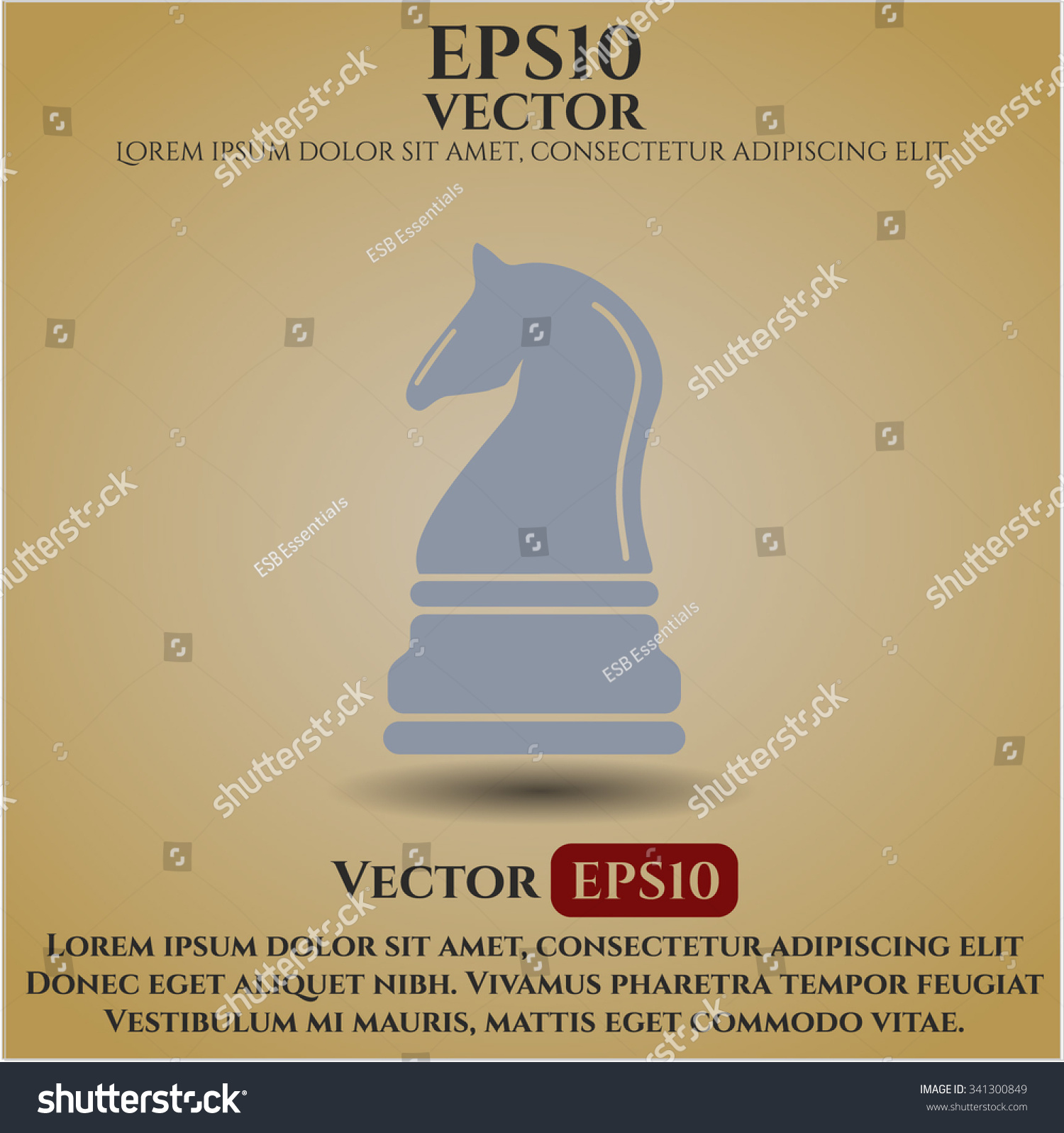 Chess Knight Icon Stock Vector (Royalty Free) 341300849