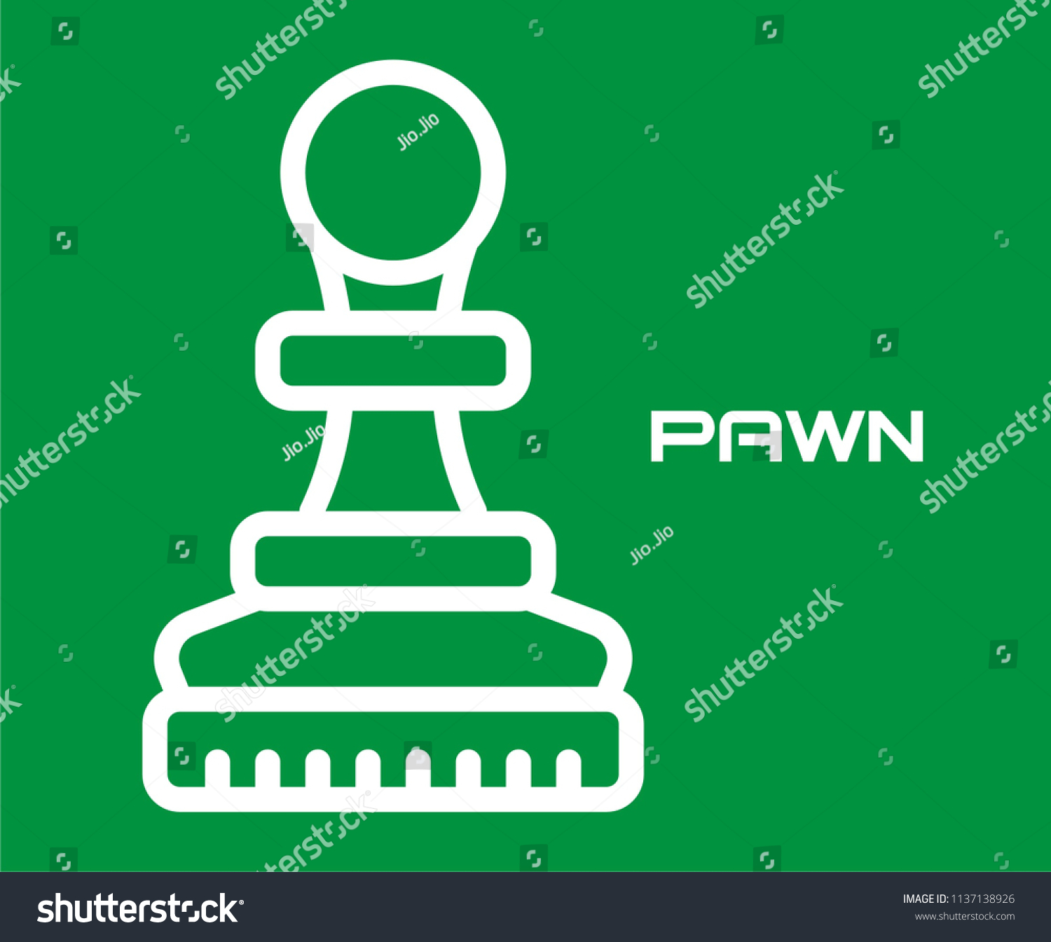 Chess Pawn Vector Icon Stock Vector (Royalty Free) 1137138926 ...