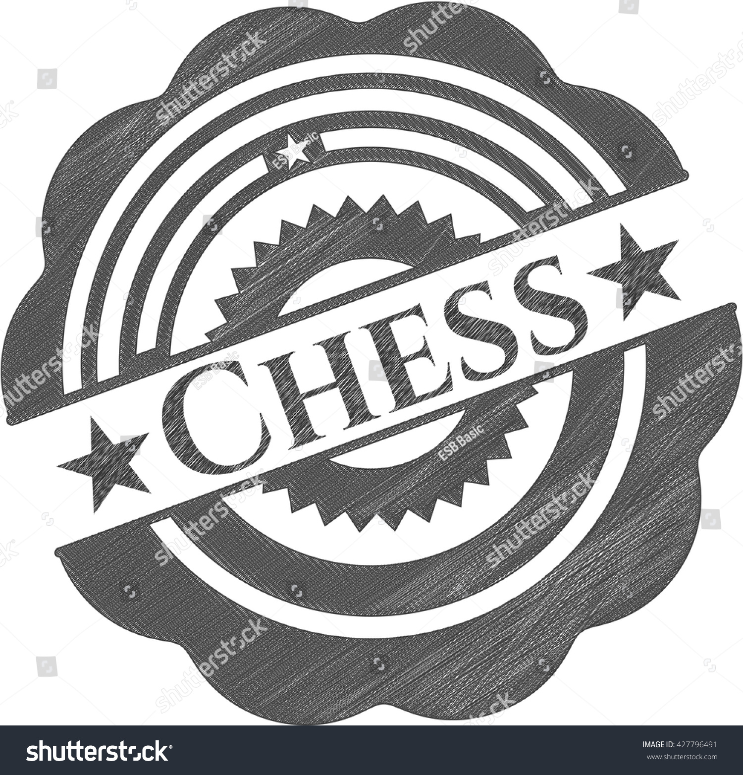Chess Pencil Draw Stock Vector (Royalty Free) 427796491