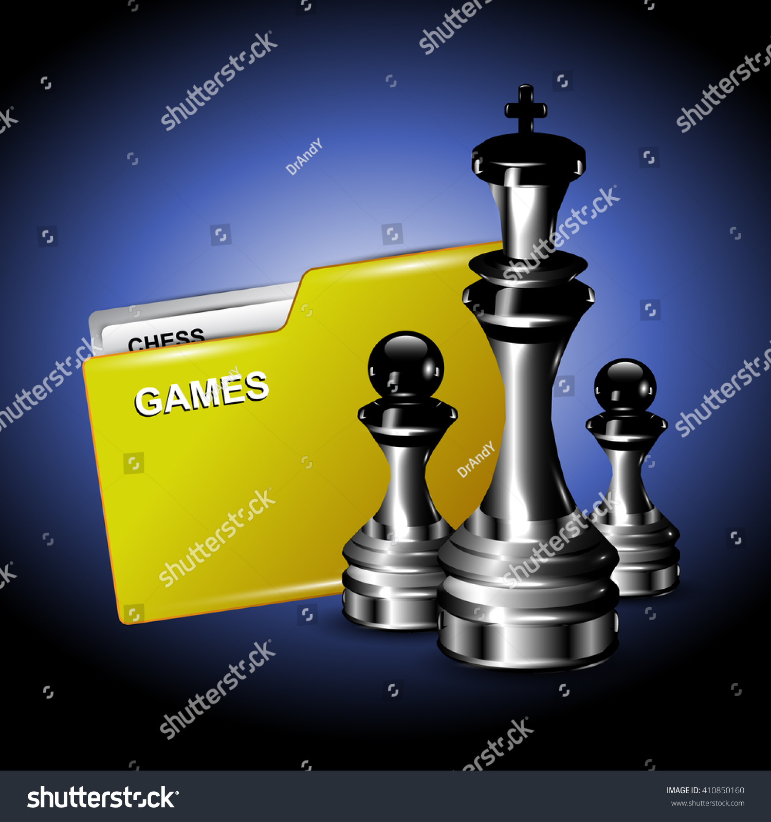 Chess Pieces 3d Game Folder 3d Stock Vector (Royalty Free) 410850160 ...
