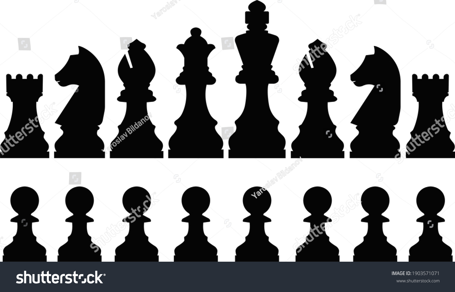 Chess Pieces Realistic Vector Graphics Stock Vector (Royalty Free ...