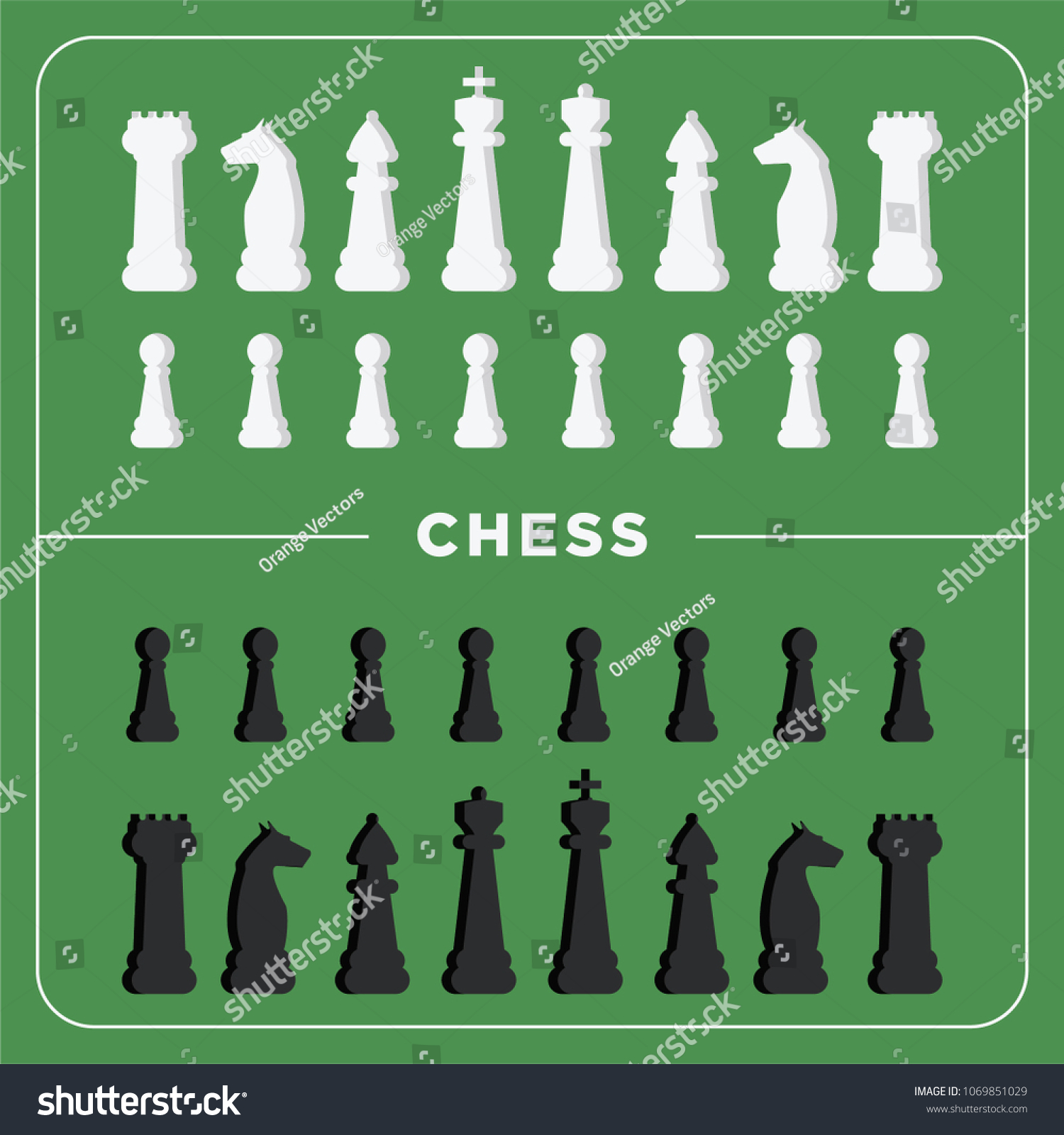 Chess Pieces Vector Illustration Minimal Simple Stock Vector (Royalty ...