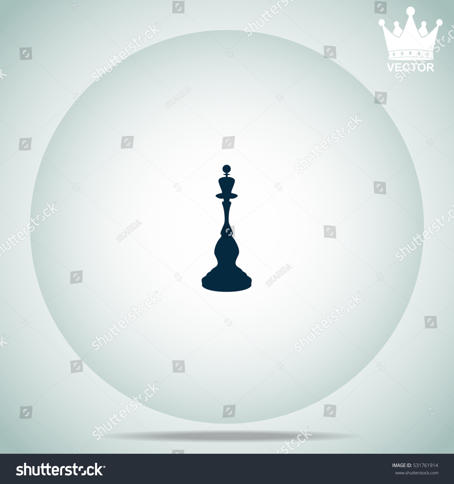 Chess Queen Vector Illustration Stock Vector (Royalty Free) 531761914 ...
