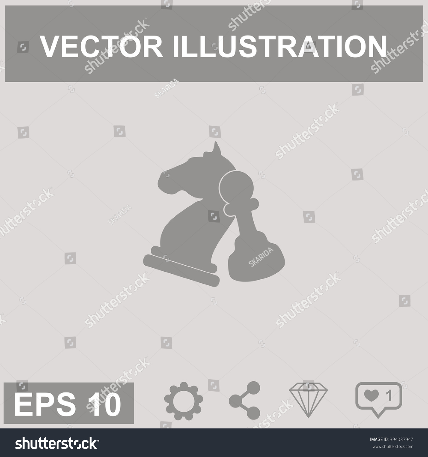 Chess Strategy Symbol Vector Icon Stock Vector (Royalty Free) 394037947 ...