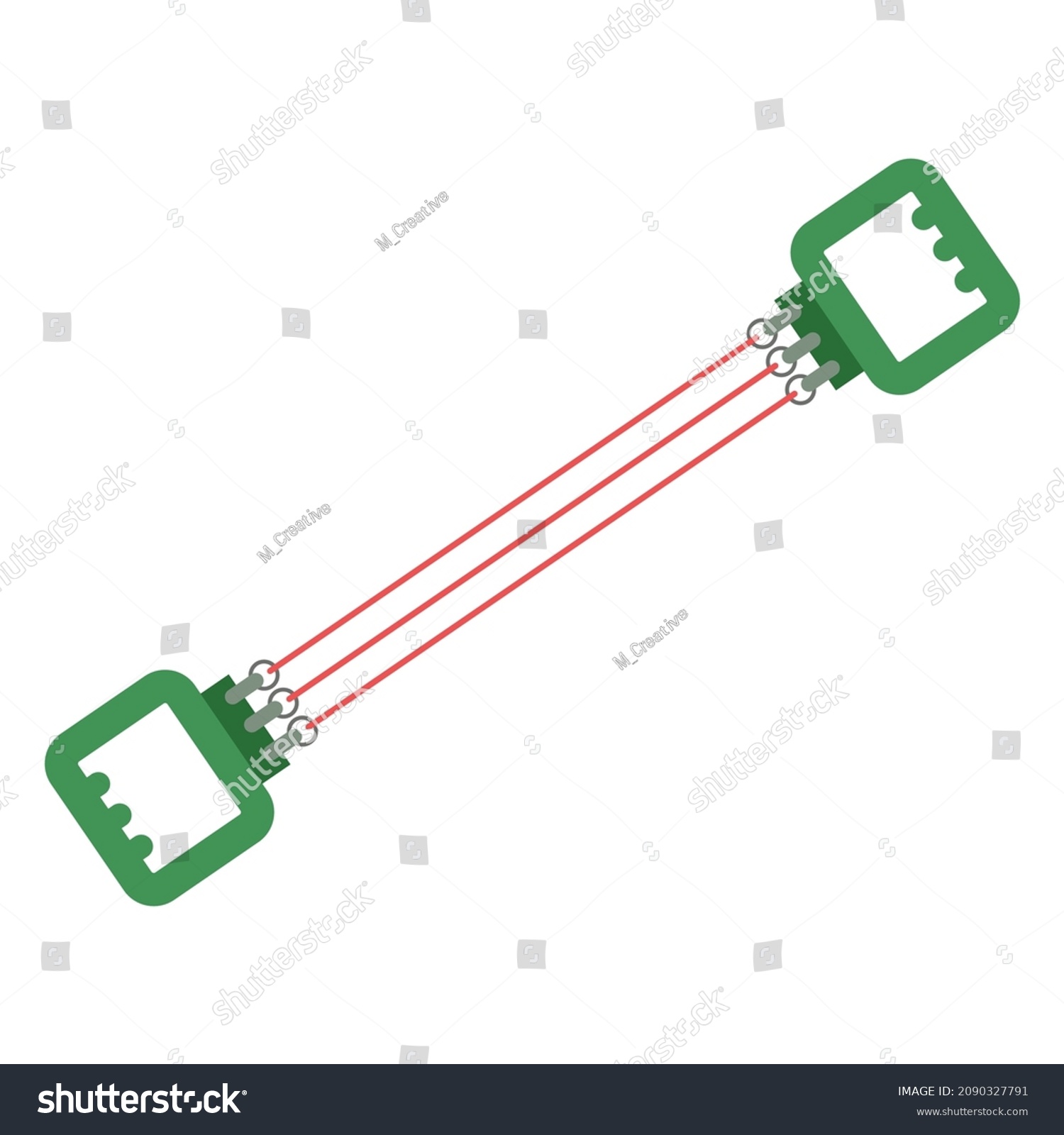 Chest Expander Flat Clipart Vector Illustration Stock Vector (Royalty ...