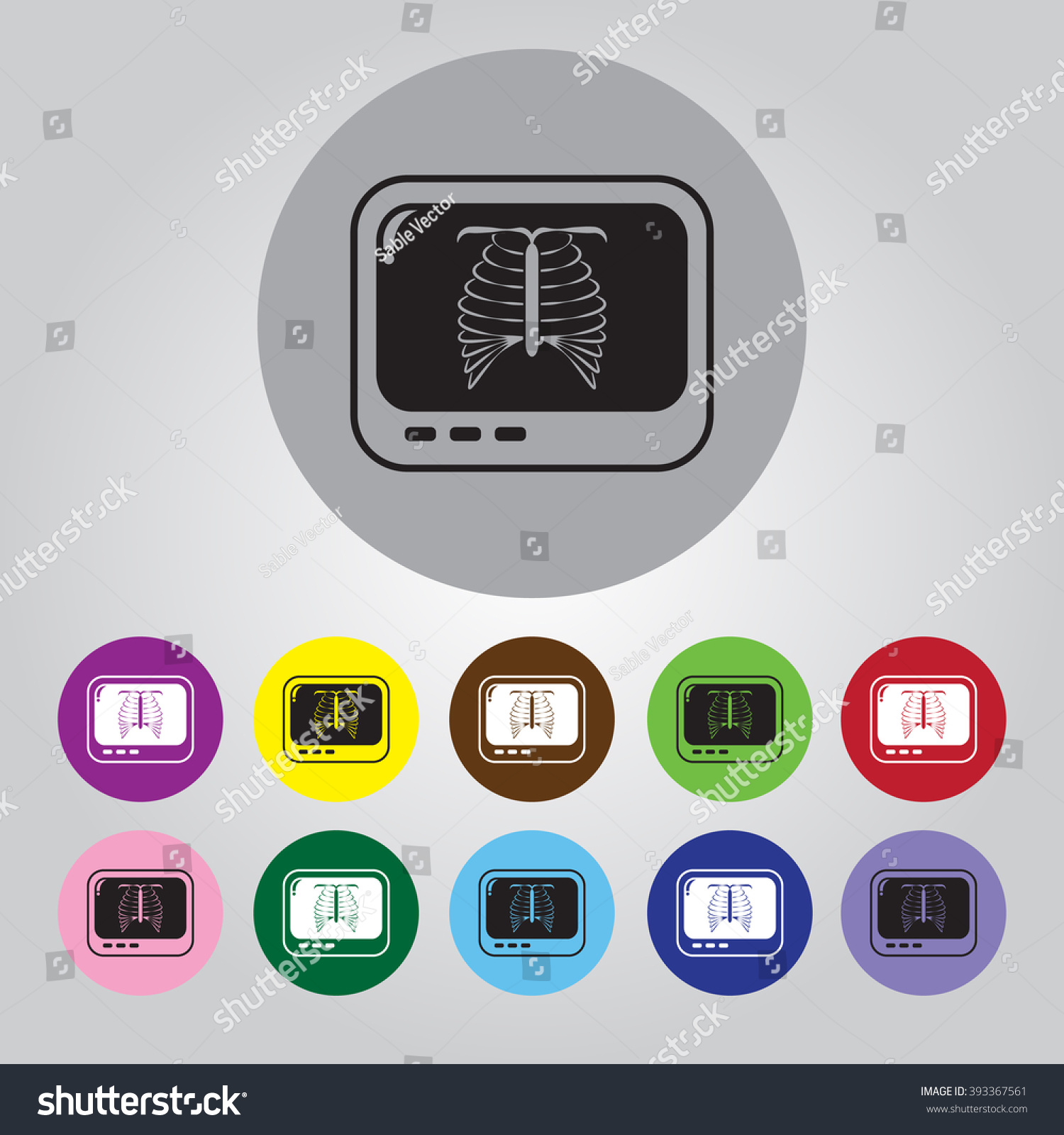Chest Xray Icon Stock Vector (Royalty Free) 393367561 | Shutterstock