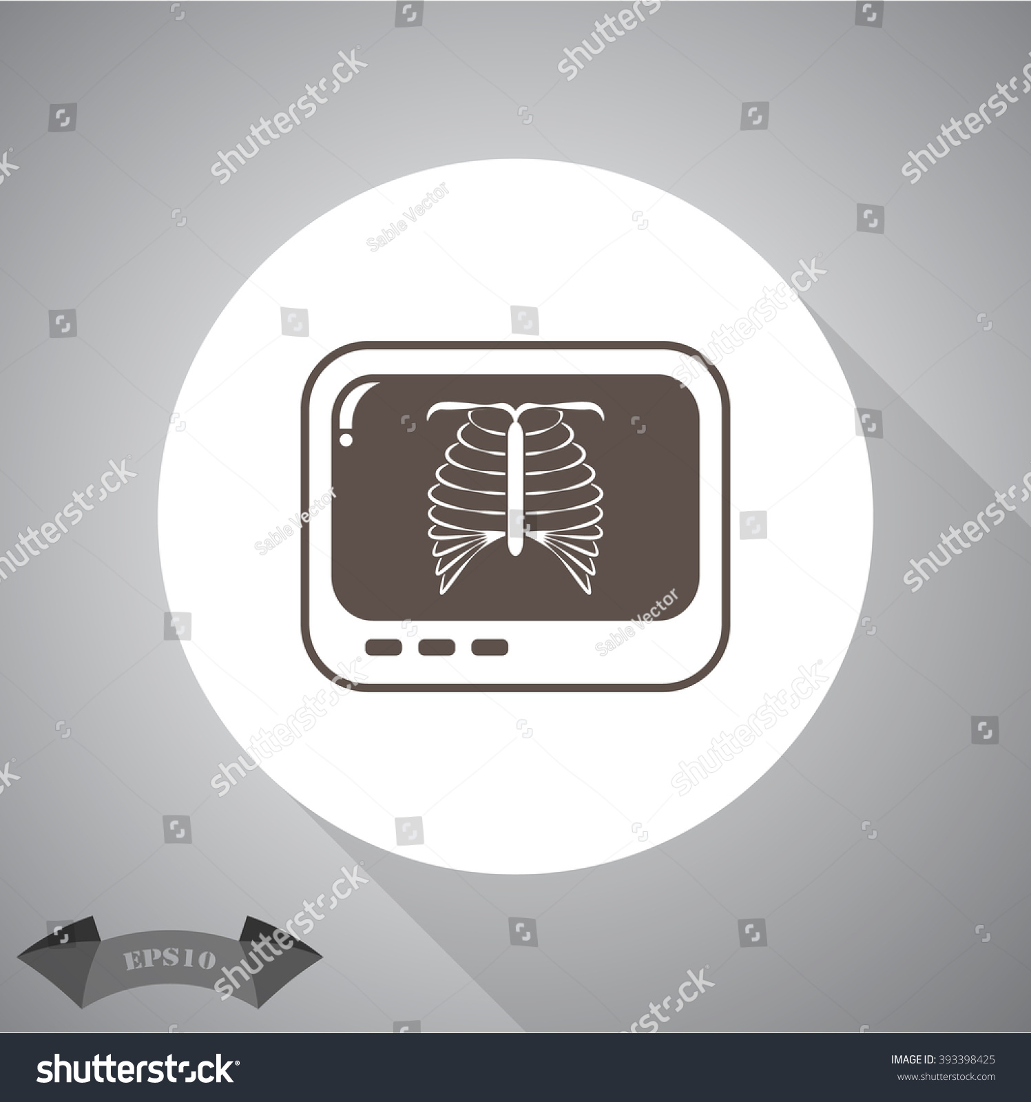 Chest Xray Icon Stock Vector (Royalty Free) 393398425 | Shutterstock