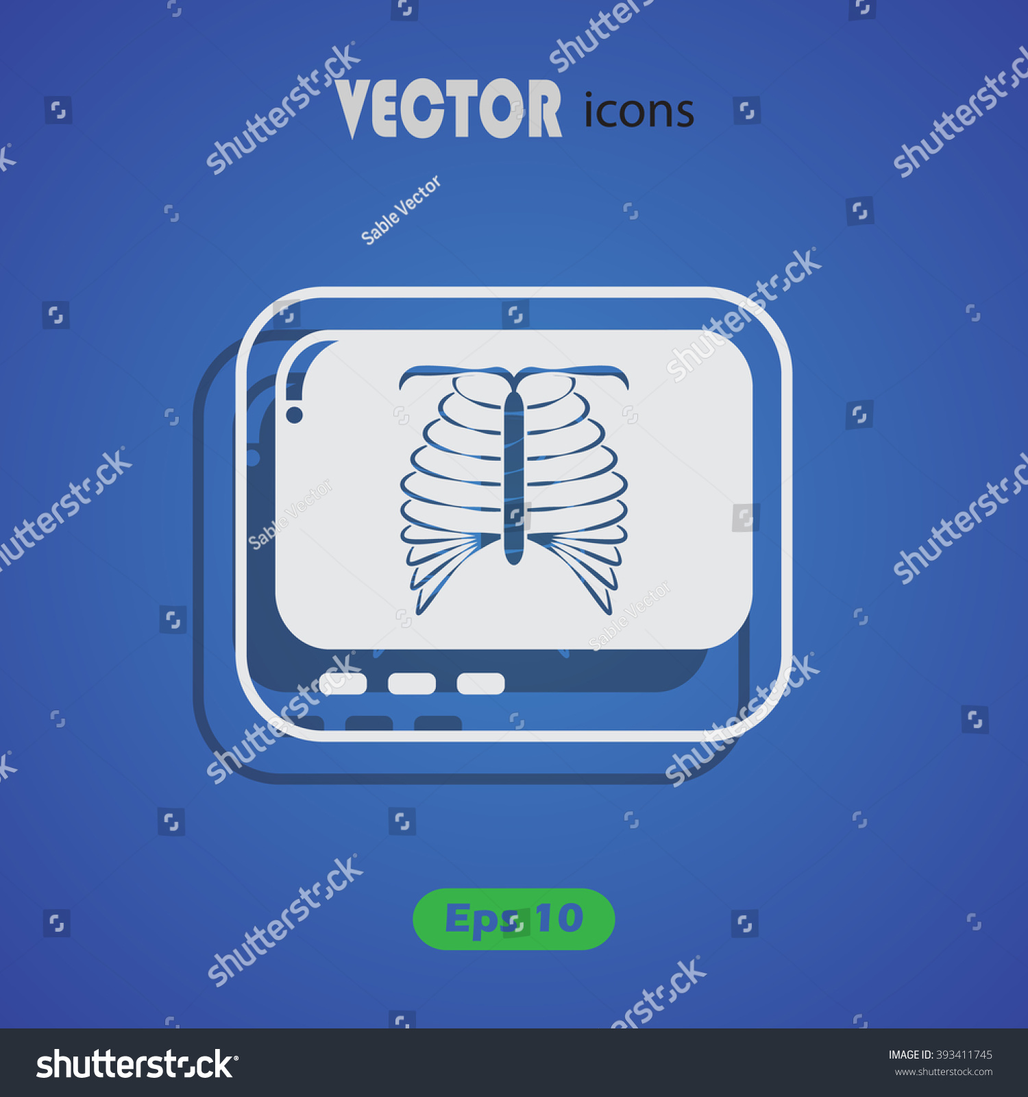 Chest Xray Icon: vector de stock (libre de regalías) 393411745 ...