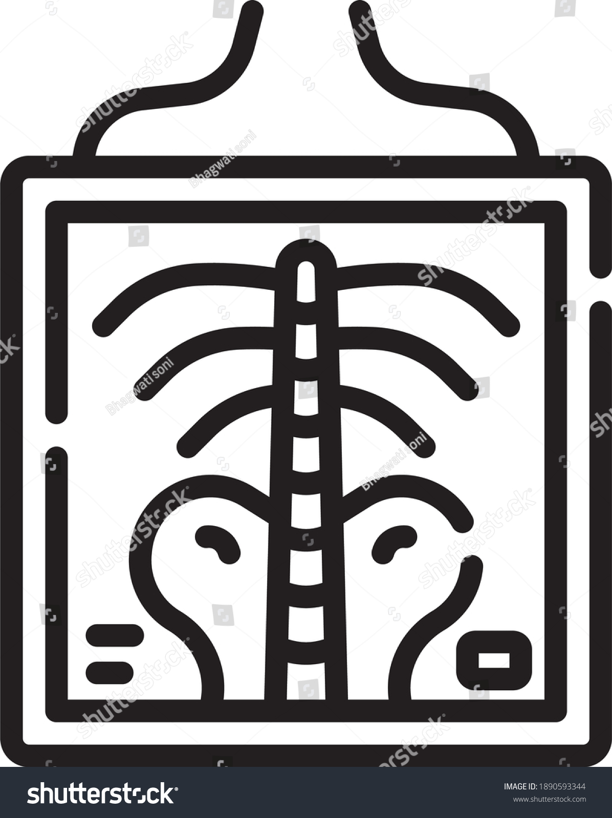 Chest Xray Vector Logo Icon Design Stock Vector (Royalty Free ...