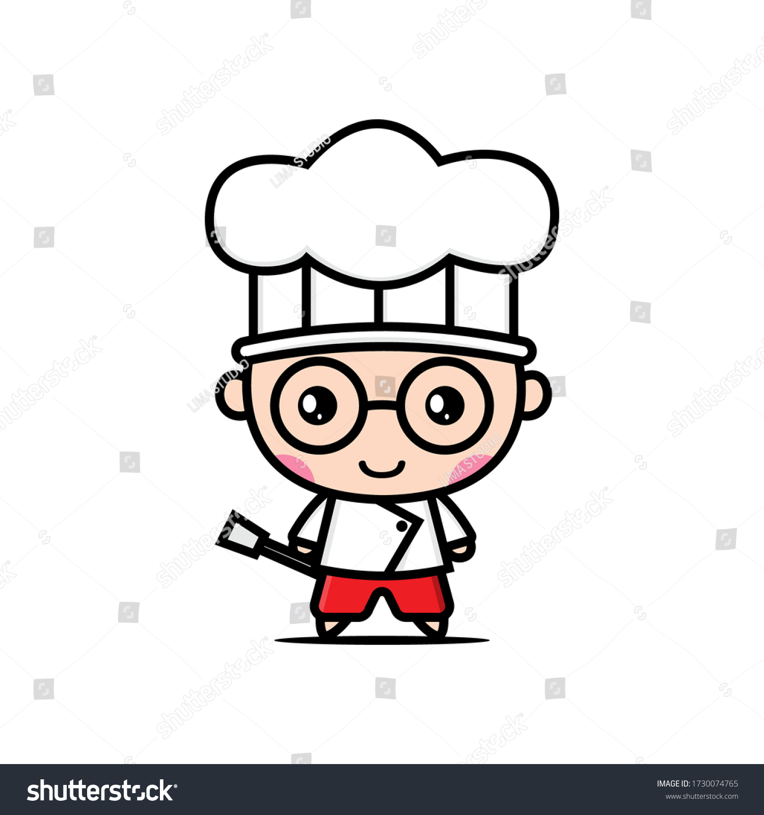 Chibi Chef Character Design Illustration Stock Vector (Royalty Free ...