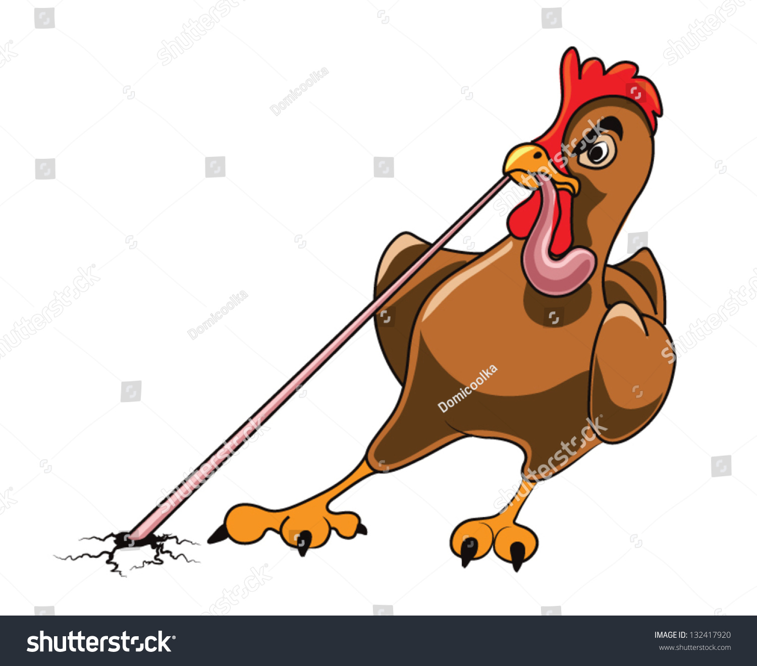 Chicken Worm Stock Vector (Royalty Free) 132417920 | Shutterstock