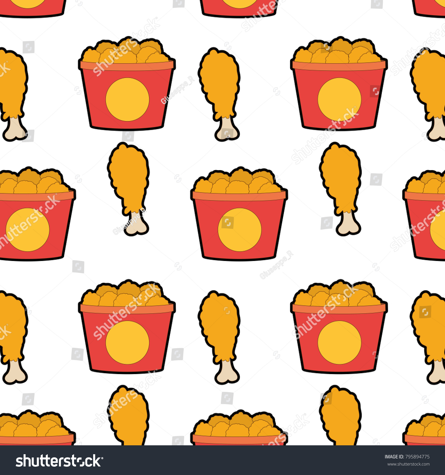 Chicken Background Design Stock Vector (Royalty Free) 795894775 ...