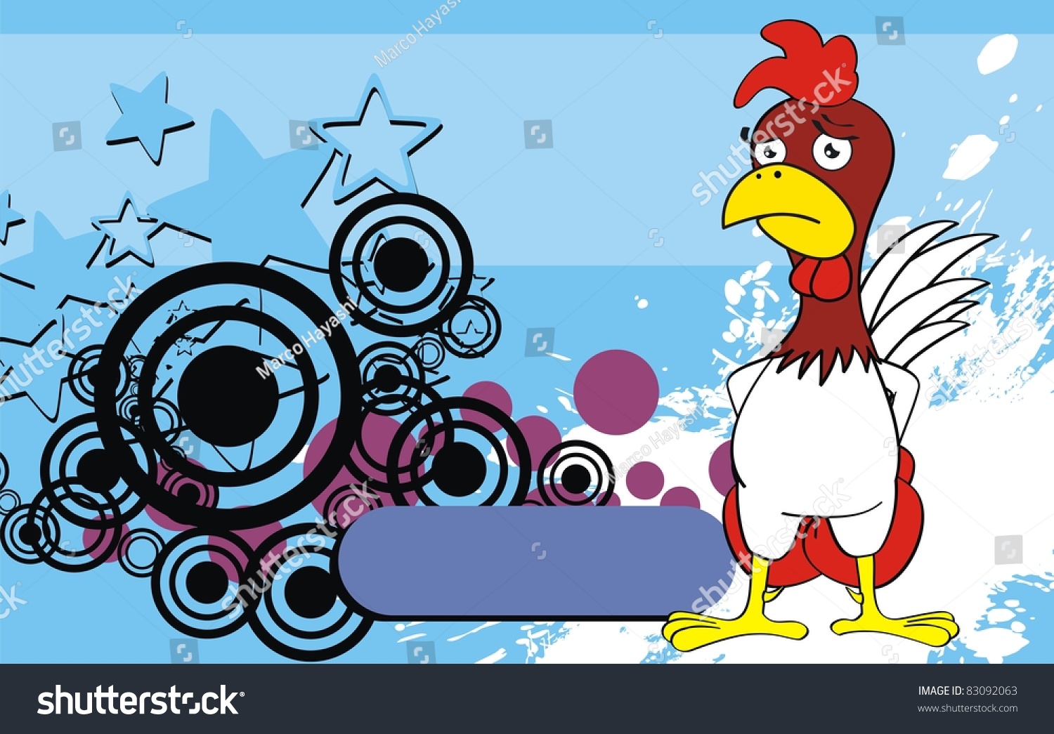 Chicken Boxing Cartoon Background Vector Format Stock Vector (Royalty ...