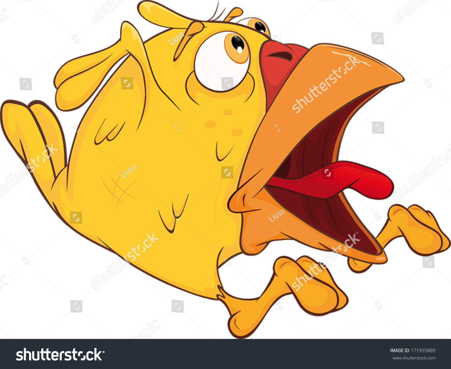 Chicken Cartoon Stock Vector (Royalty Free) 171955889