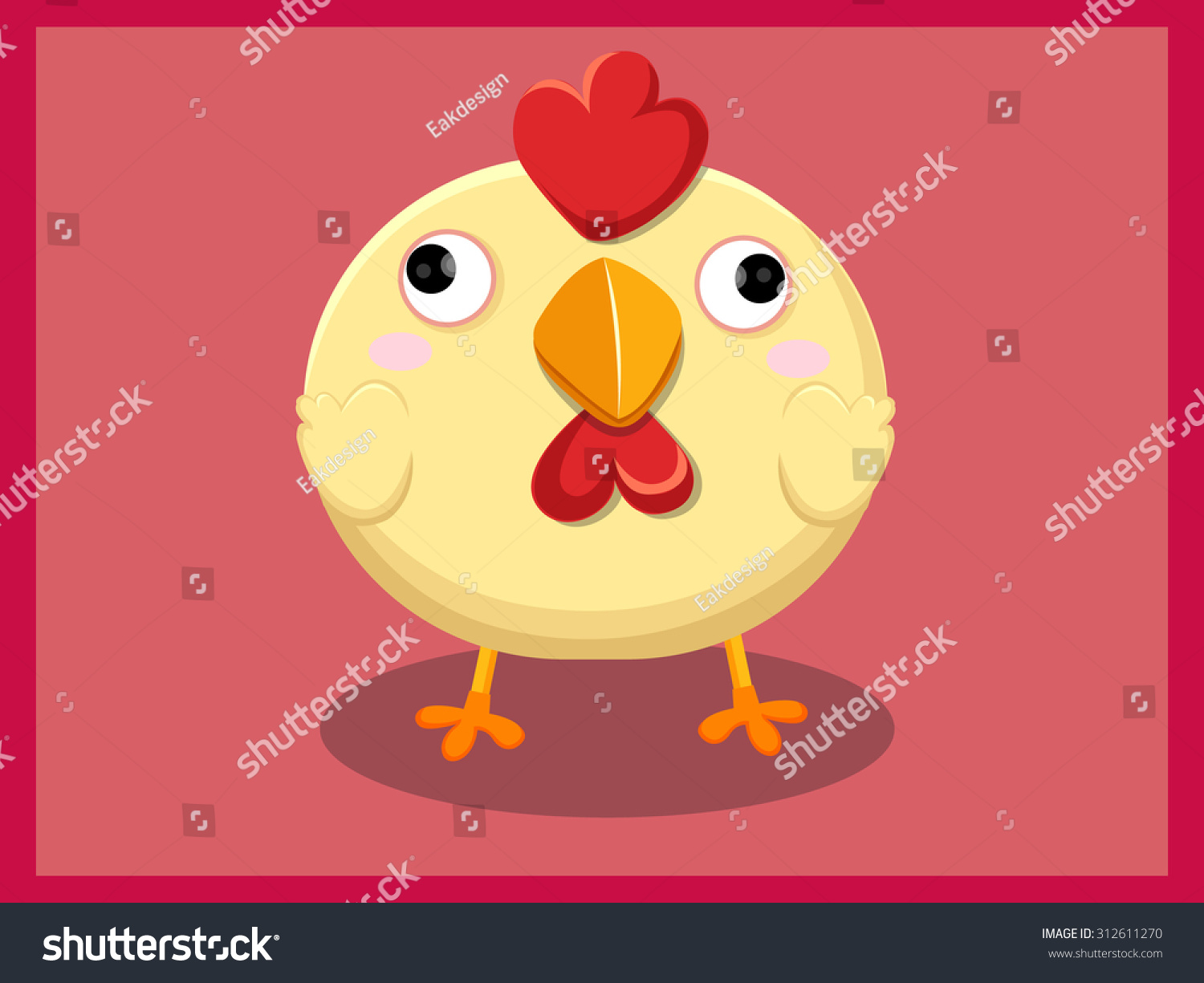 Chicken Cartoon Stock Vector 312611270 - Shutterstock