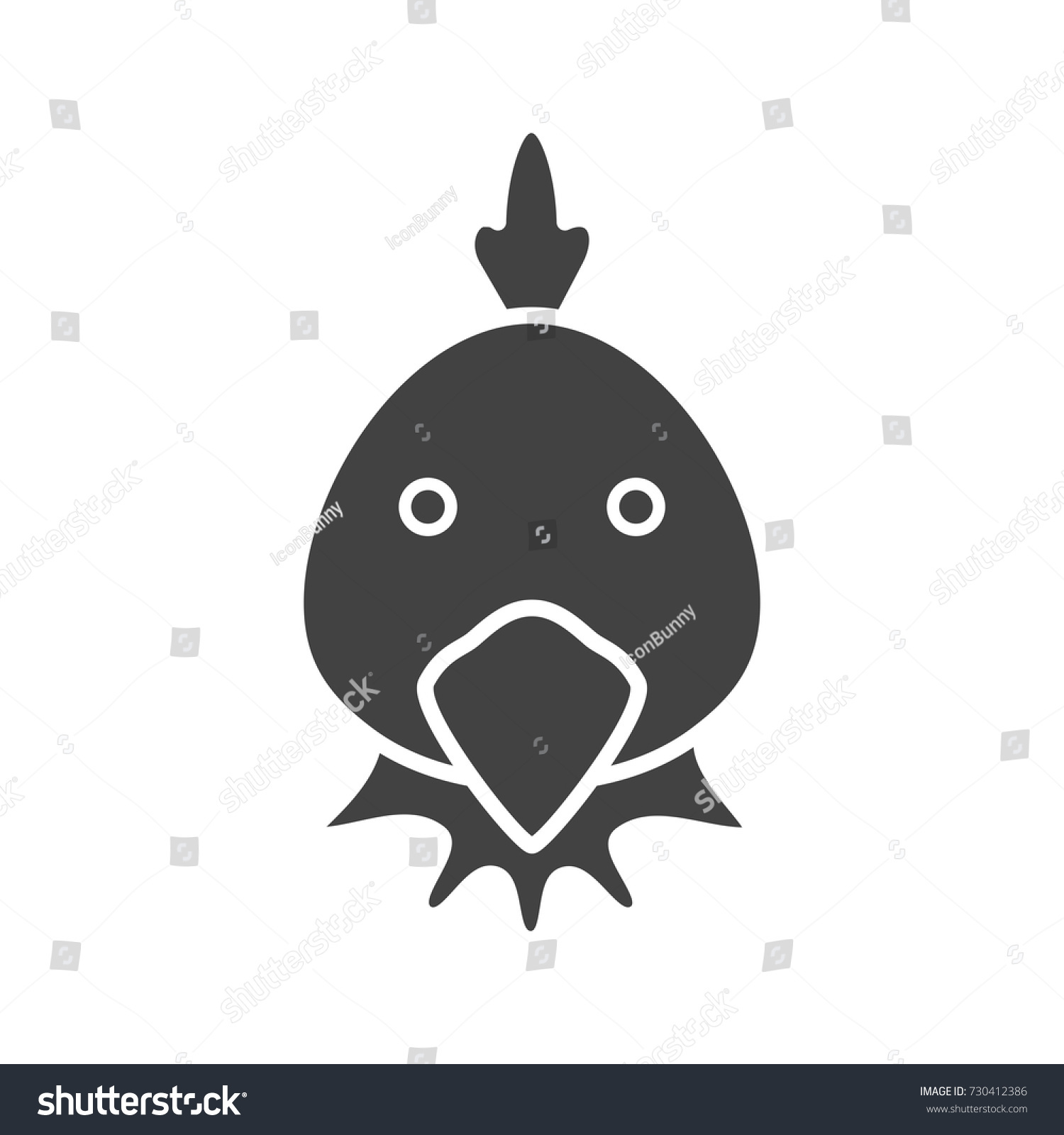 Chicken Face: vector de stock (libre de regalías) 730412386 | Shutterstock