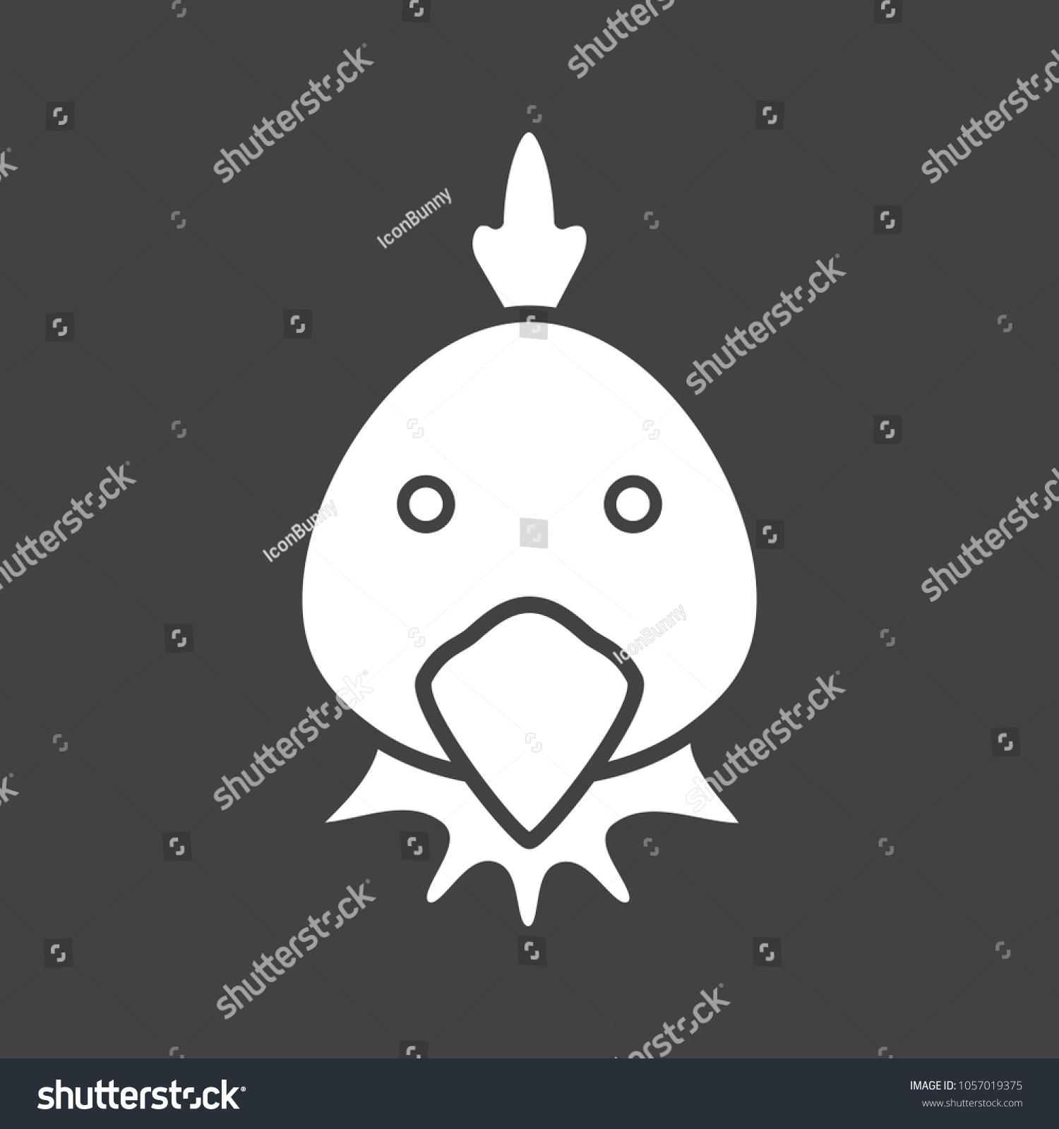 Chicken Face Icon Stock Vector (Royalty Free) 1057019375 | Shutterstock