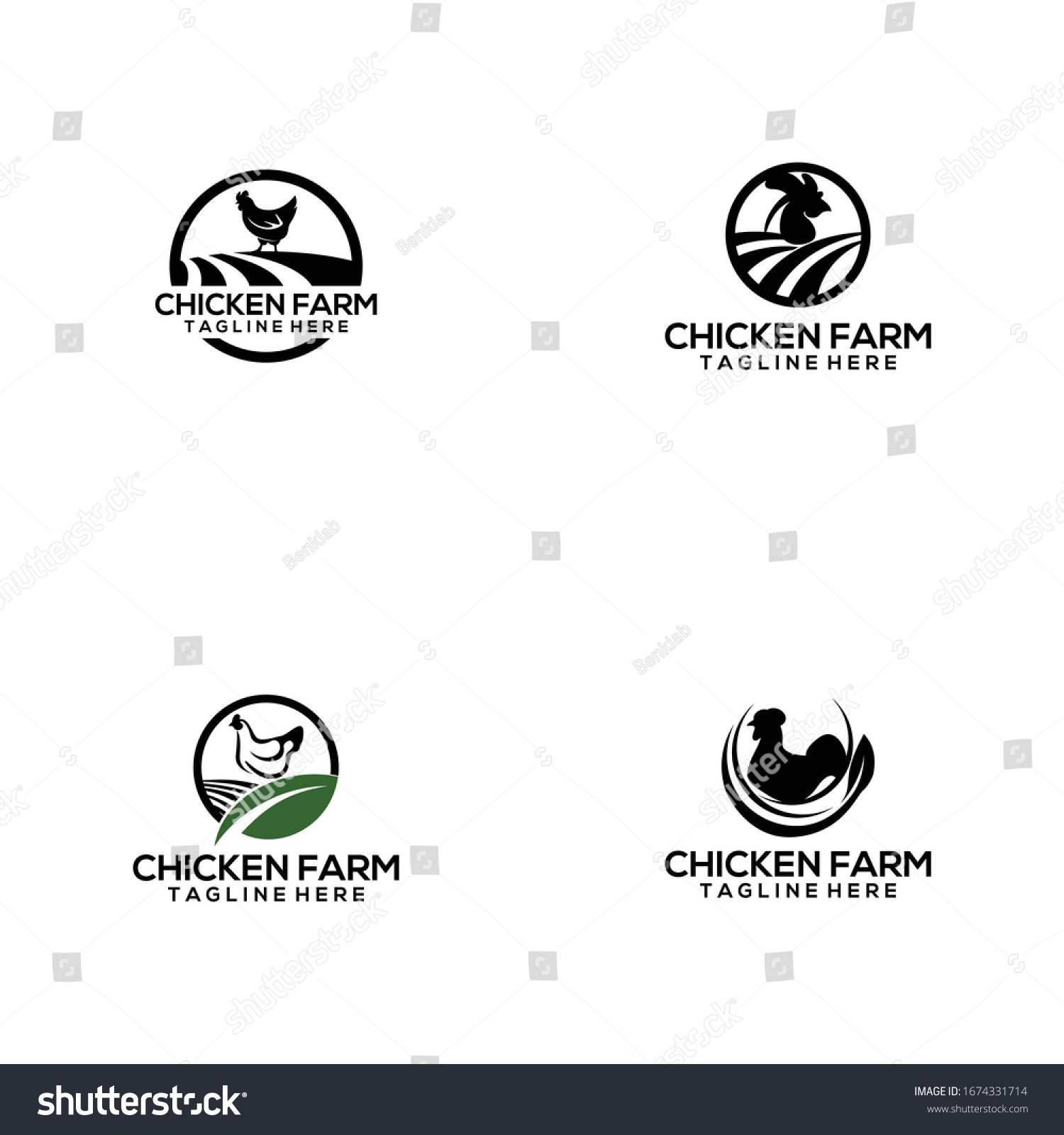 Chicken Farm Logo Vector Template Stock Vector (Royalty Free ...