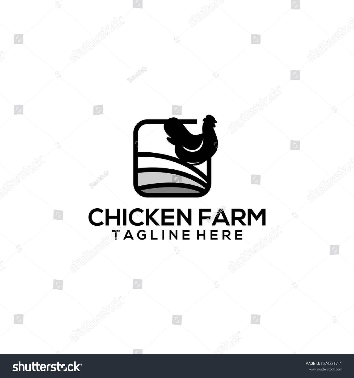 Chicken Farm Logo Vector Template Stock Vector (Royalty Free ...