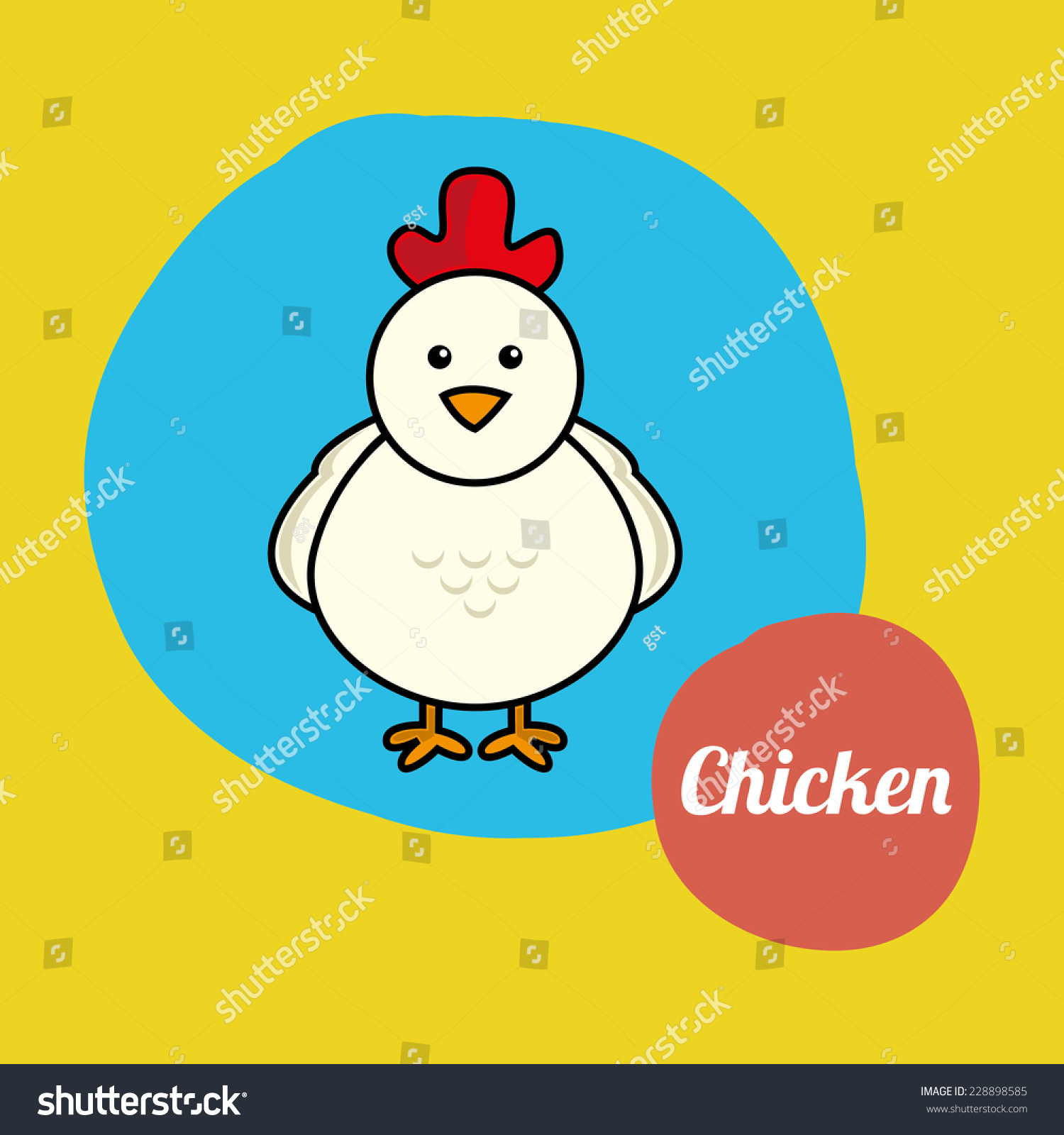 Chicken Graphic Design Vector Illustration Stock Vector (Royalty Free ...