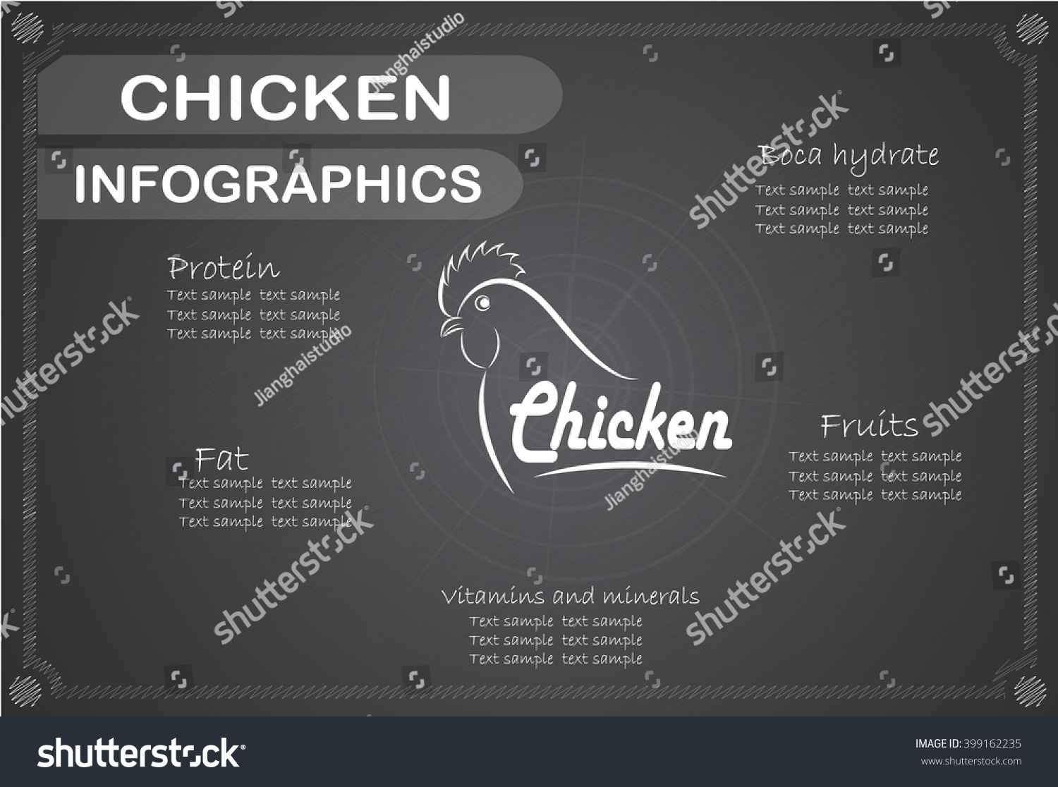 Chicken Infographics Vector Illustration Stock Vector (Royalty Free ...