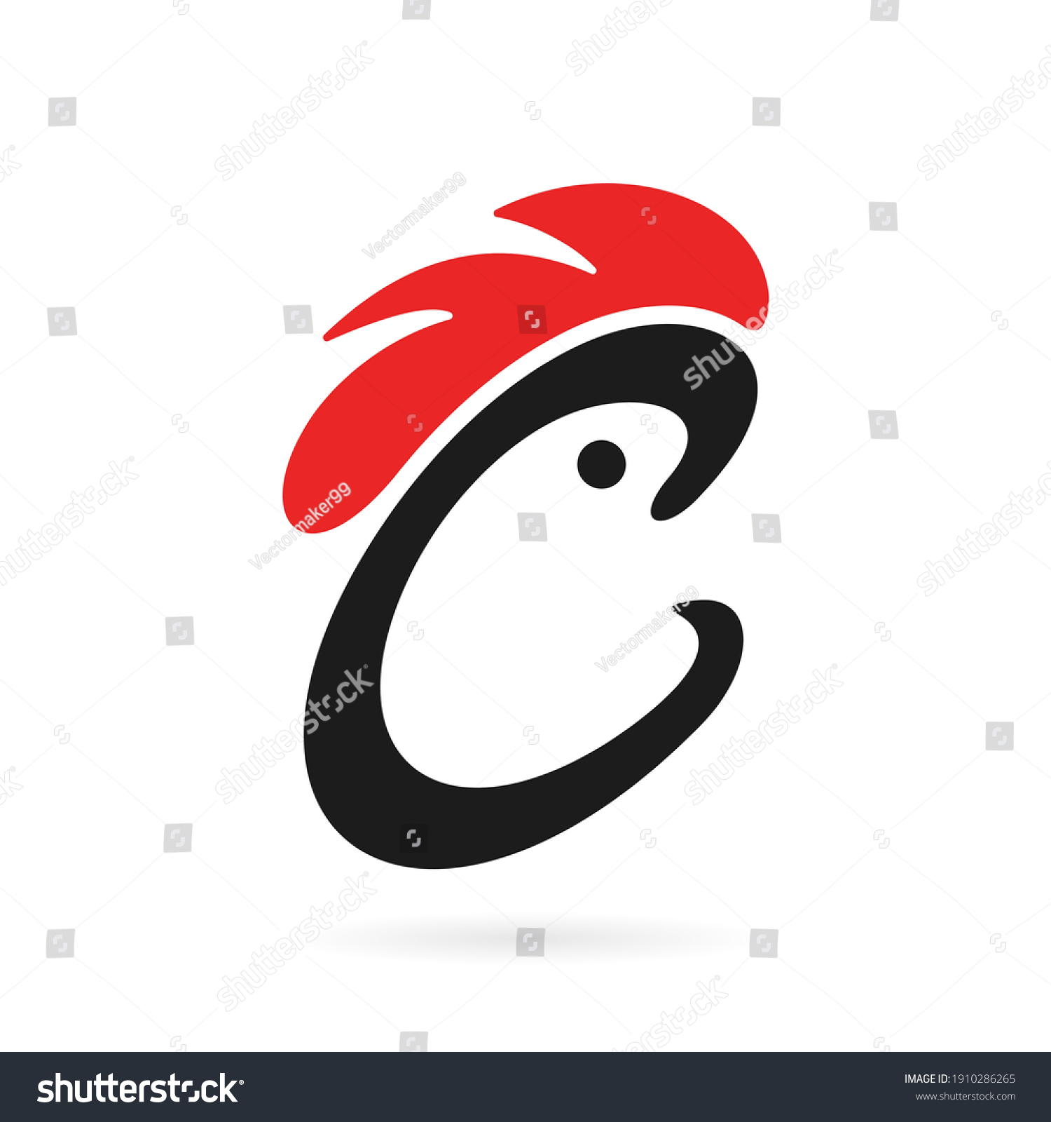 Chicken Letter C Logo Template: เวกเตอร์สต็อก (ปลอดค่าลิขสิทธิ์ ...