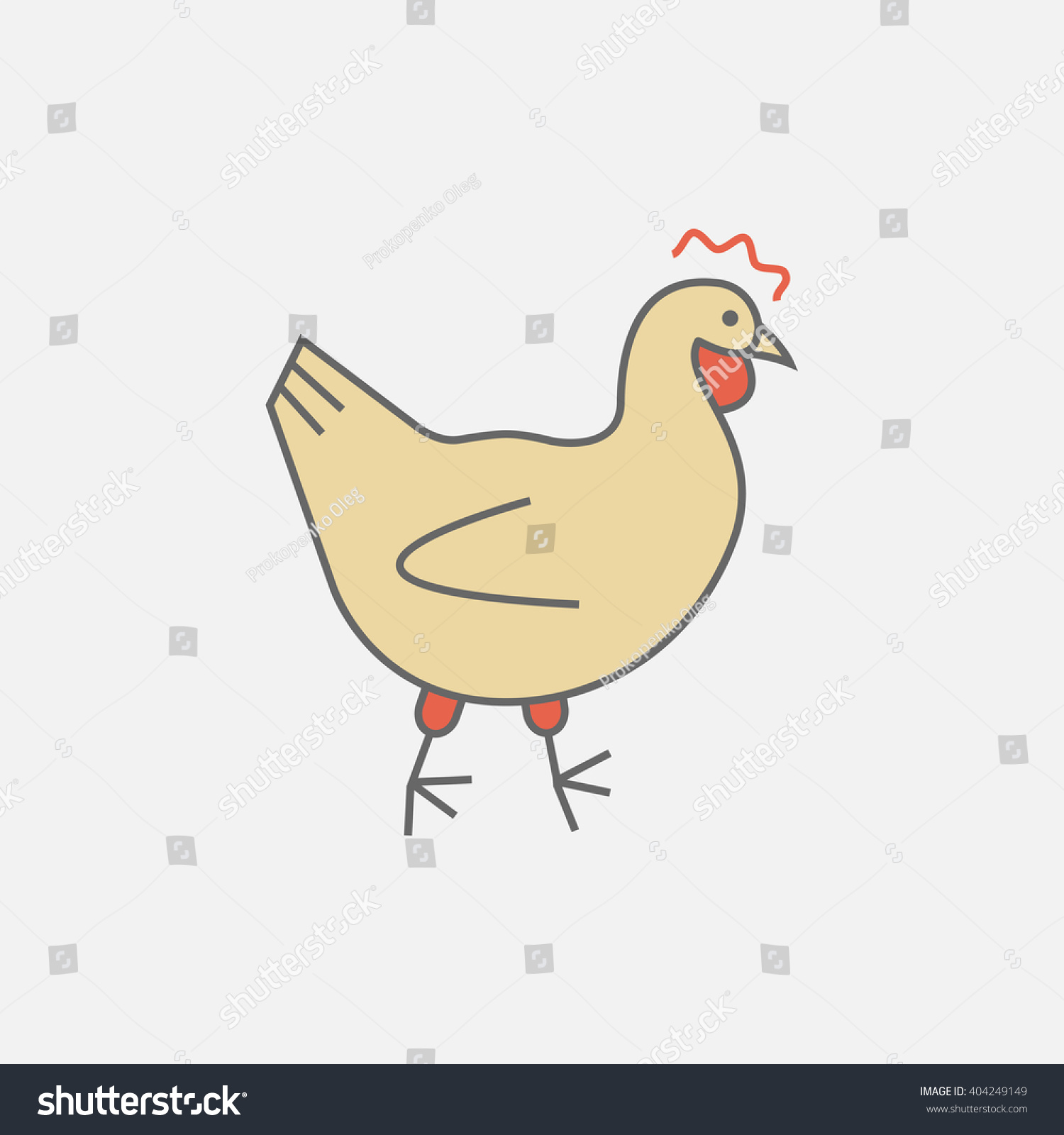 Chicken Line Icon Stock Vector (Royalty Free) 404249149 | Shutterstock