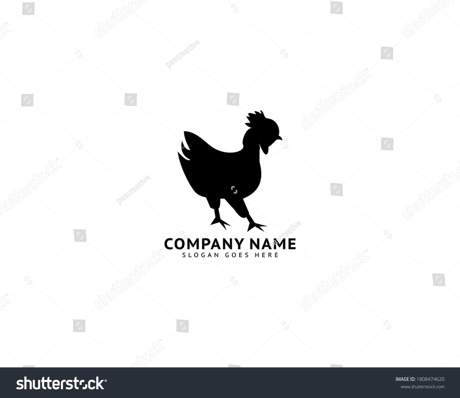 Chicken Logo Design Concept Template Vector Stock Vector (Royalty Free ...