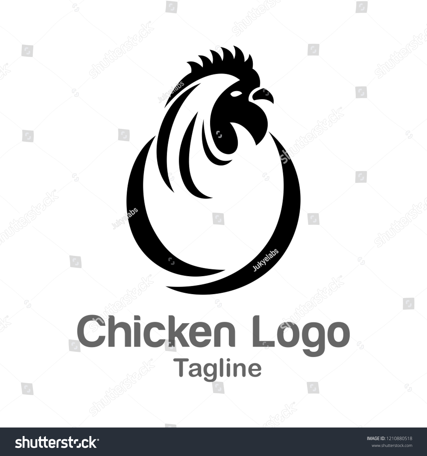 Chicken Logo Design Template Stock Vector (Royalty Free) 1210880518 ...