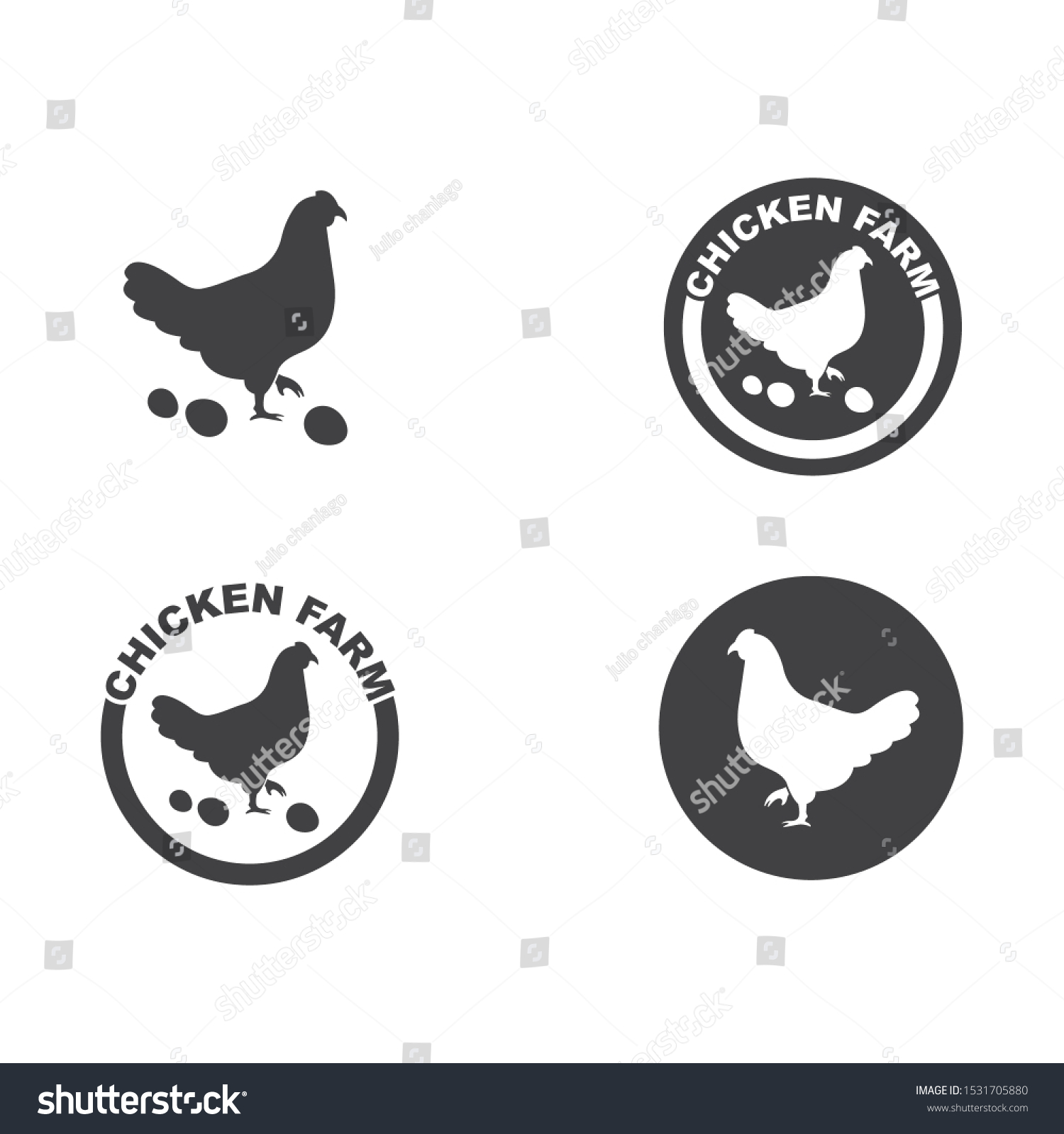 Chicken Logo Icon Vector Illustration Template Stock Vector (Royalty ...