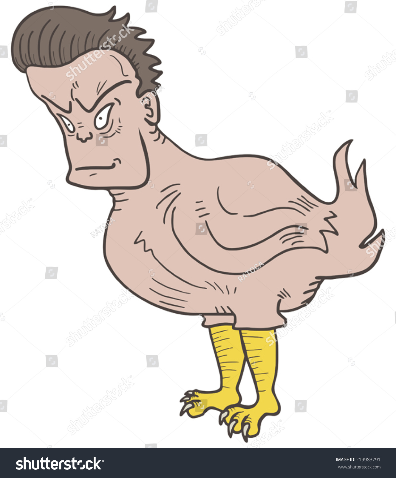 Chicken Man Stock Vector (Royalty Free) 219983791 | Shutterstock
