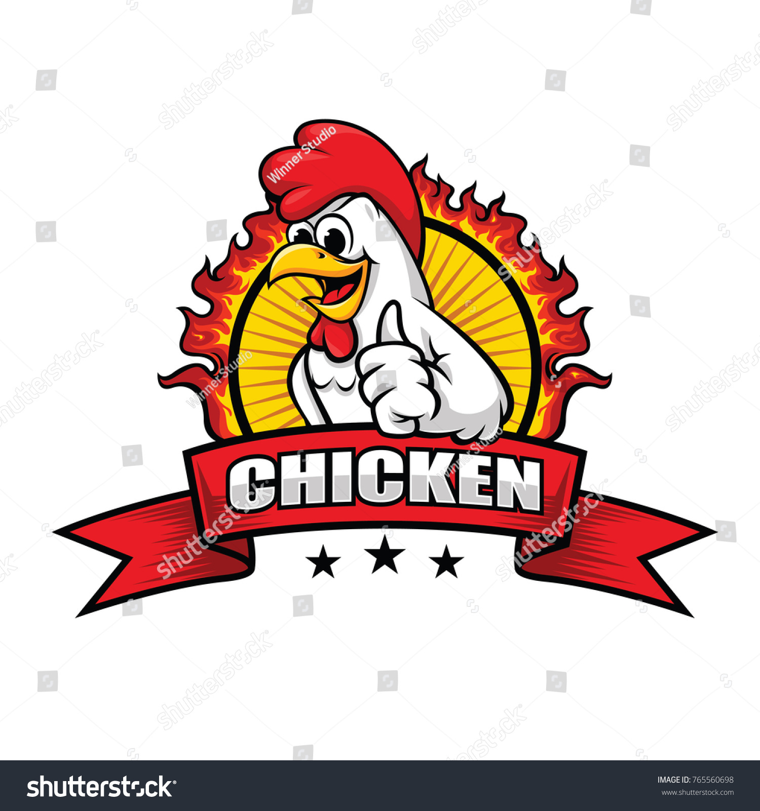Chicken Mascot Restaurant Logo Vector Stock Vector (Royalty Free ...