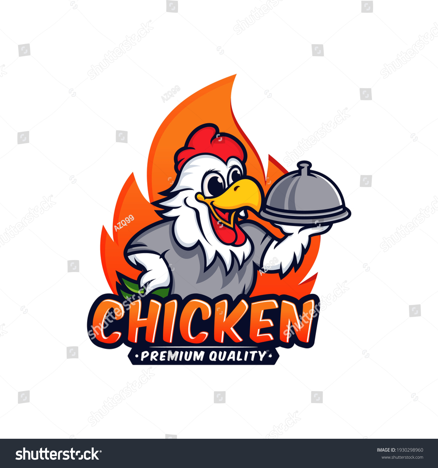 Chicken Mascot Logo Vector Template Stock Vector (Royalty Free ...