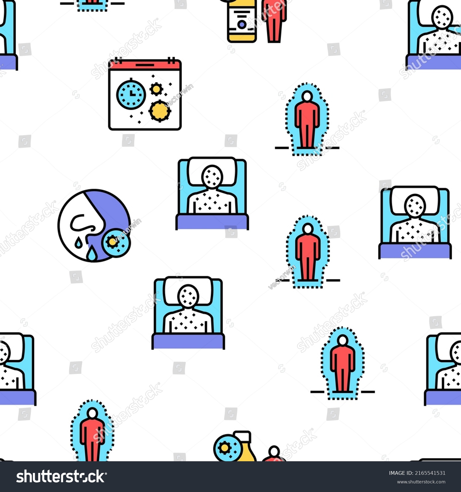 Chicken Pox Disease Vector Seamless Pattern Stock Vector (Royalty Free ...