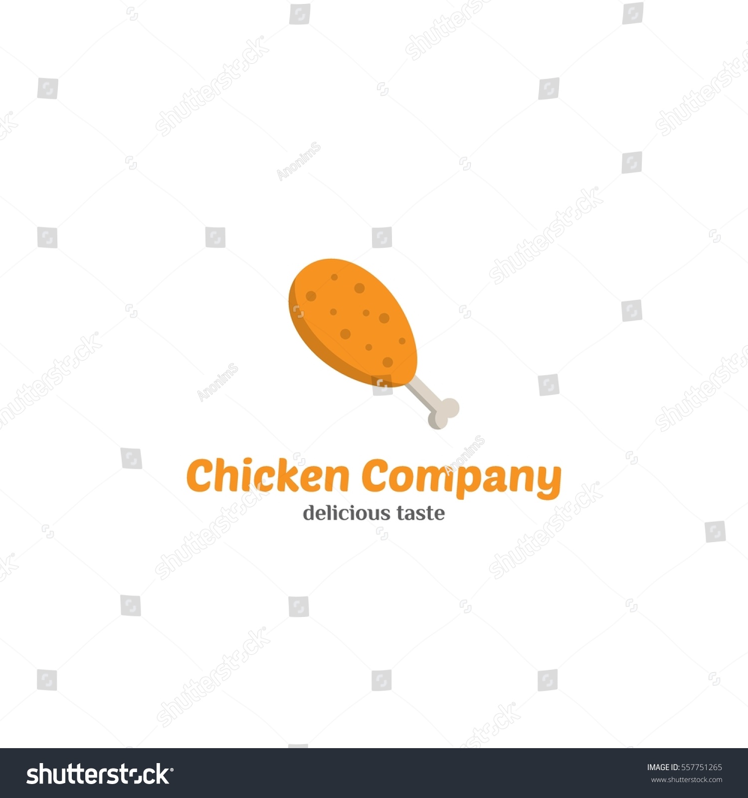 Chicken Restaurant Logo Design Vector Flat Stock Vector (Royalty Free ...