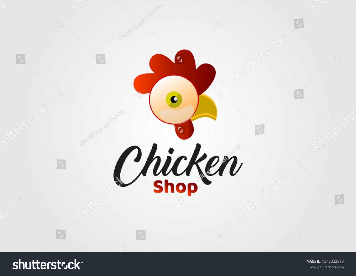 Chicken Shop Logo Design 库存矢量图（免版税）1342022819 | Shutterstock